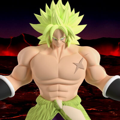 Broly Legendary Super Saiyan - Dragonball Super 3D Model by Summerforce