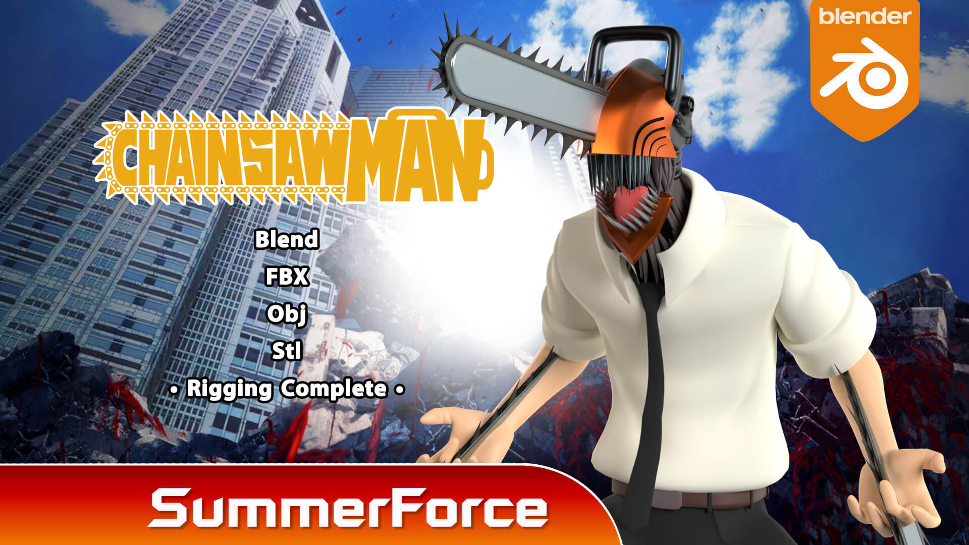 Chainsawman - Chainsaw Man 3D Model by Summerforce