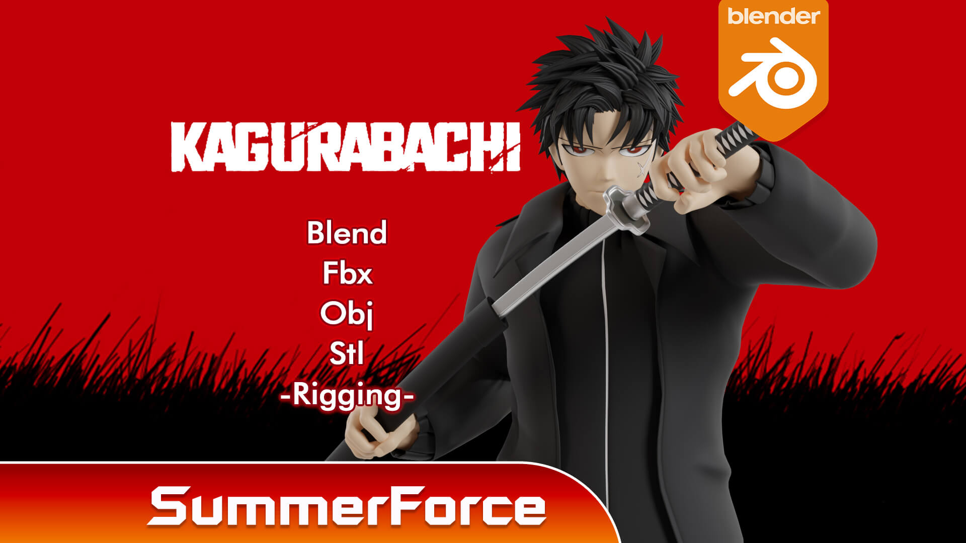 Chihiro Rokuhira - Kagura Bachi 3D Model by Summerforce