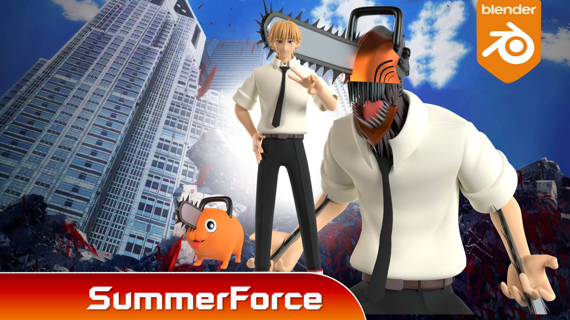 Denji - Chainsaw Man 3D Model by Summerforce