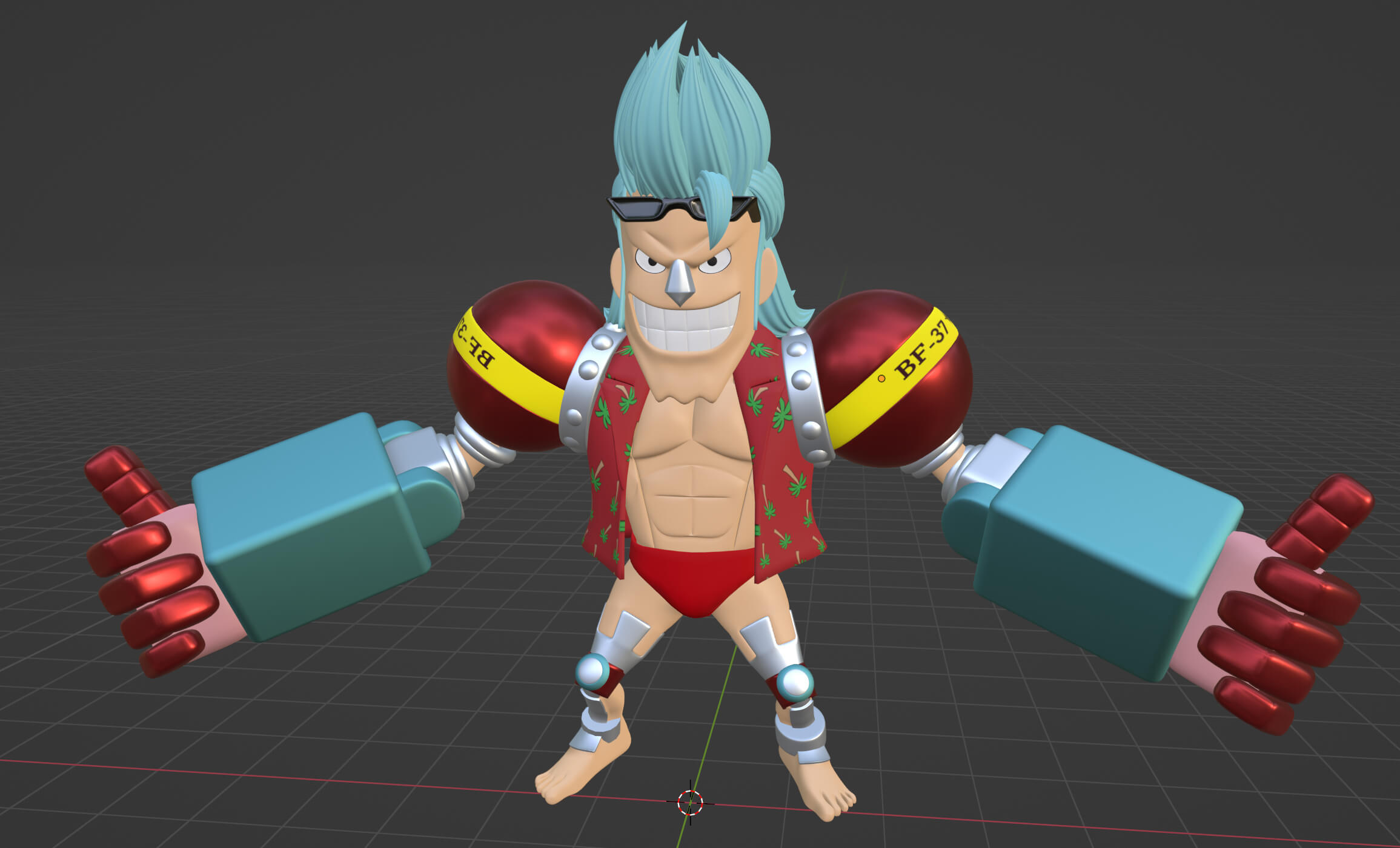 Franky SD - One Piece 3D Model by Summerforce