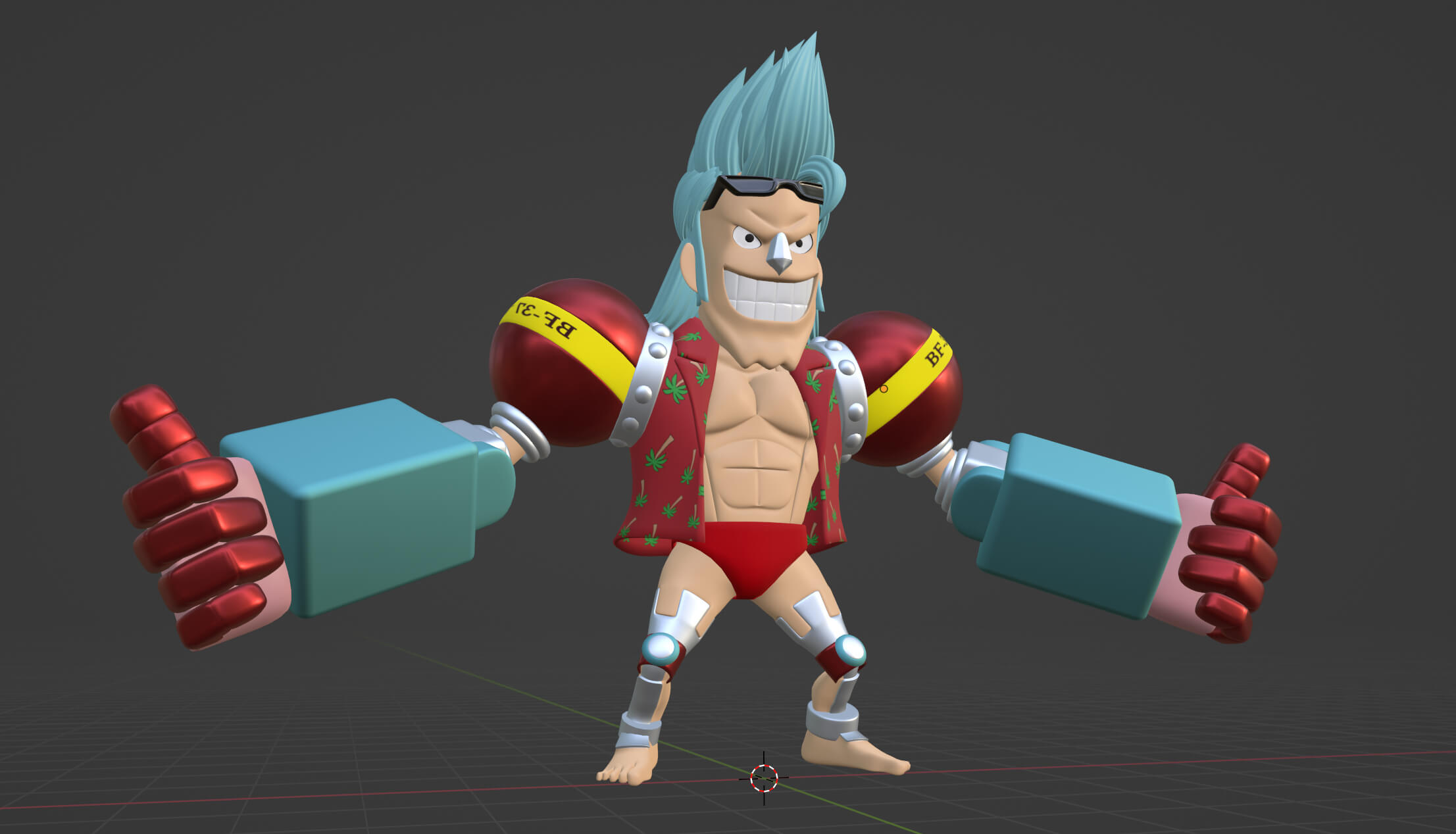 Franky SD - One Piece 3D Model by Summerforce