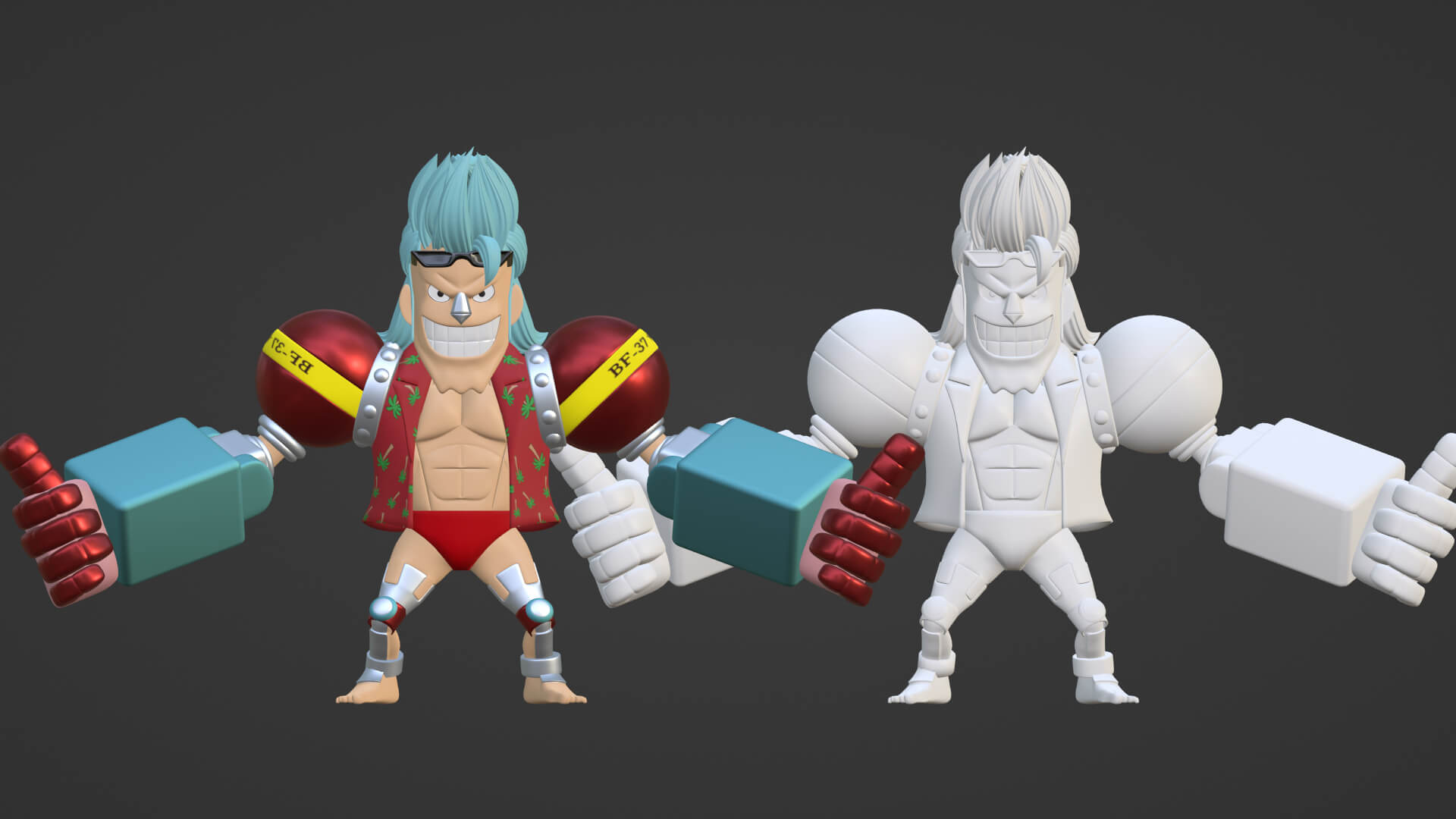 Franky SD - One Piece 3D Model by Summerforce