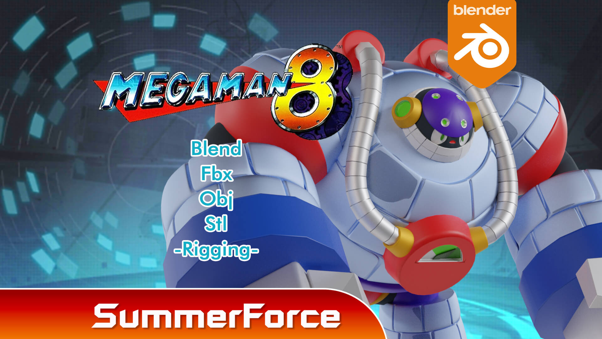 Frostman - Megaman 8 3D Model by Summerforce