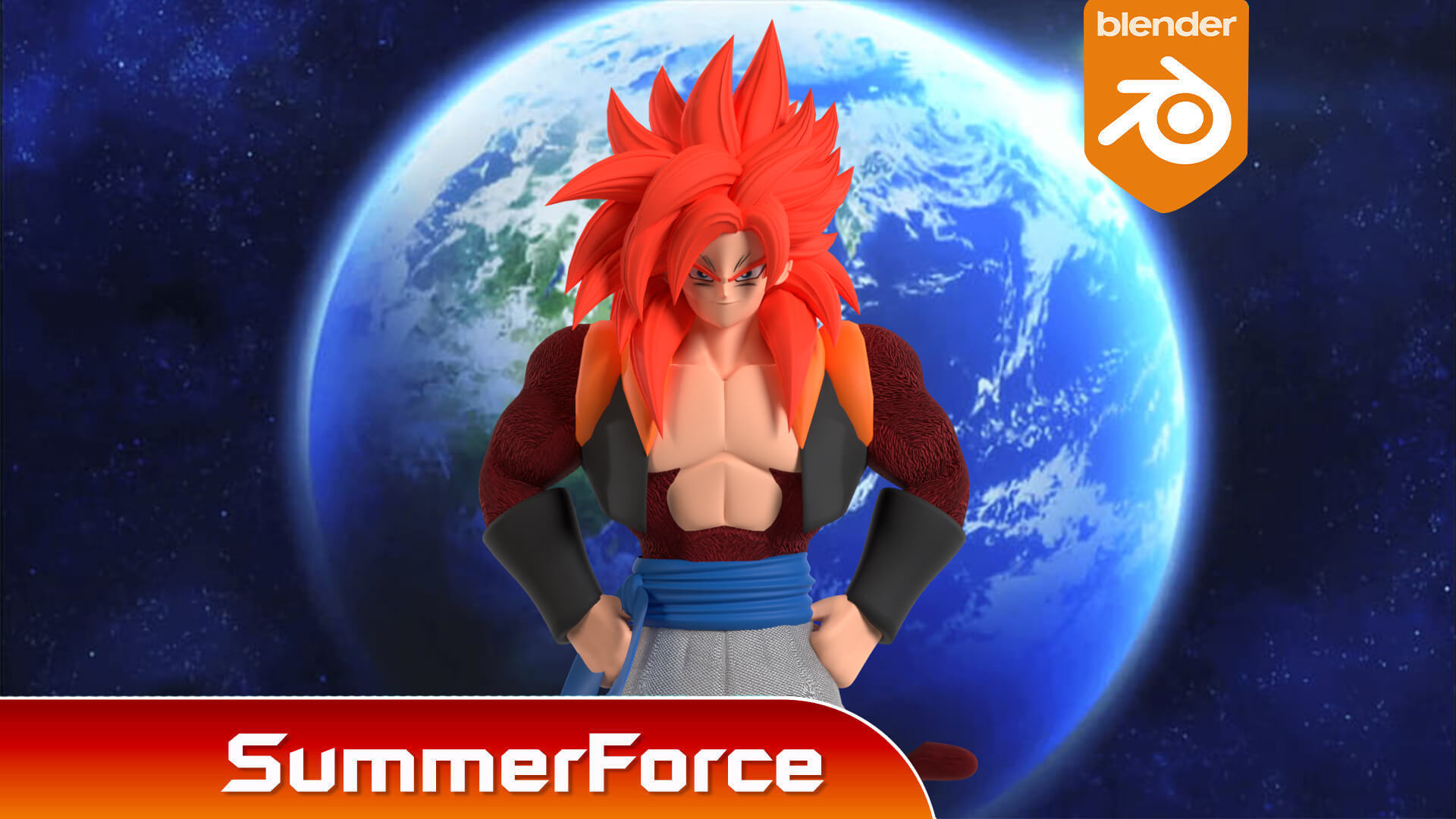 Gogeta Super Saiyan 4 - Dragonball GT 3D Model by Summerforce