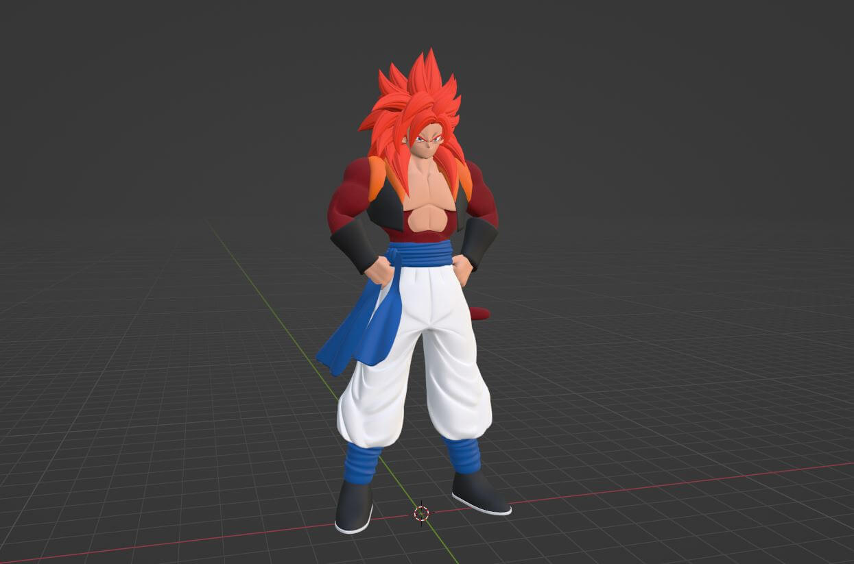 Gogeta Super Saiyan 4 - Dragonball GT 3D Model by Summerforce