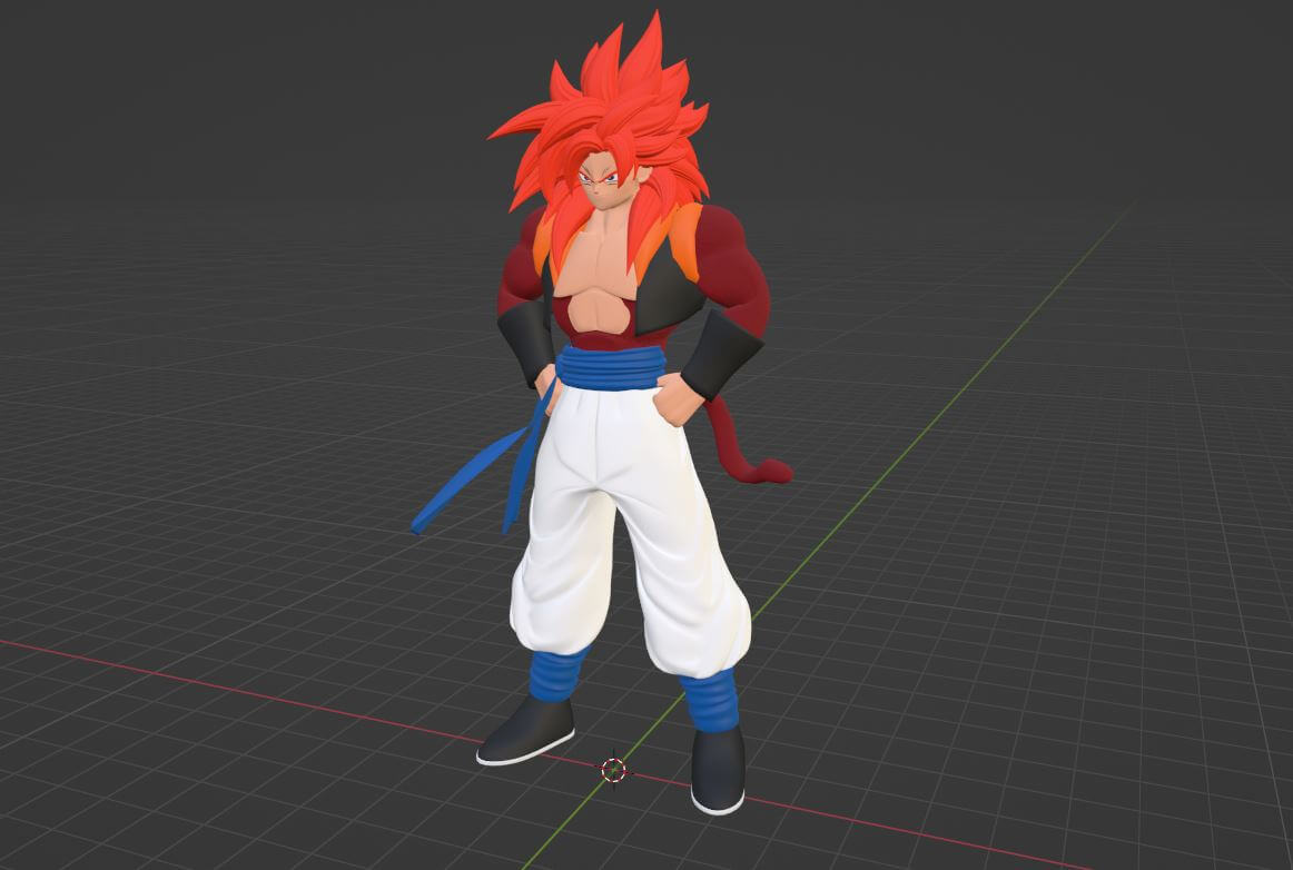 Gogeta Super Saiyan 4 - Dragonball GT 3D Model by Summerforce
