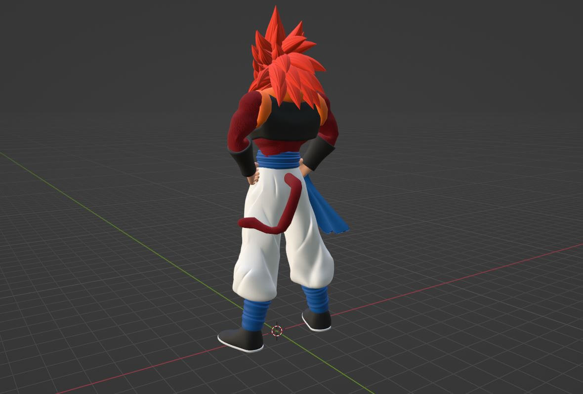 Gogeta Super Saiyan 4 - Dragonball GT 3D Model by Summerforce