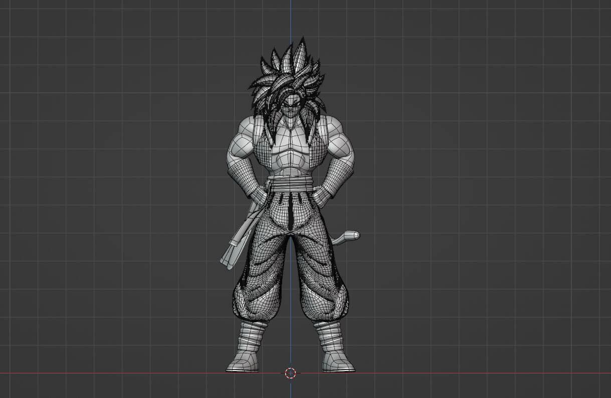 Gogeta Super Saiyan 4 - Dragonball GT 3D Model by Summerforce