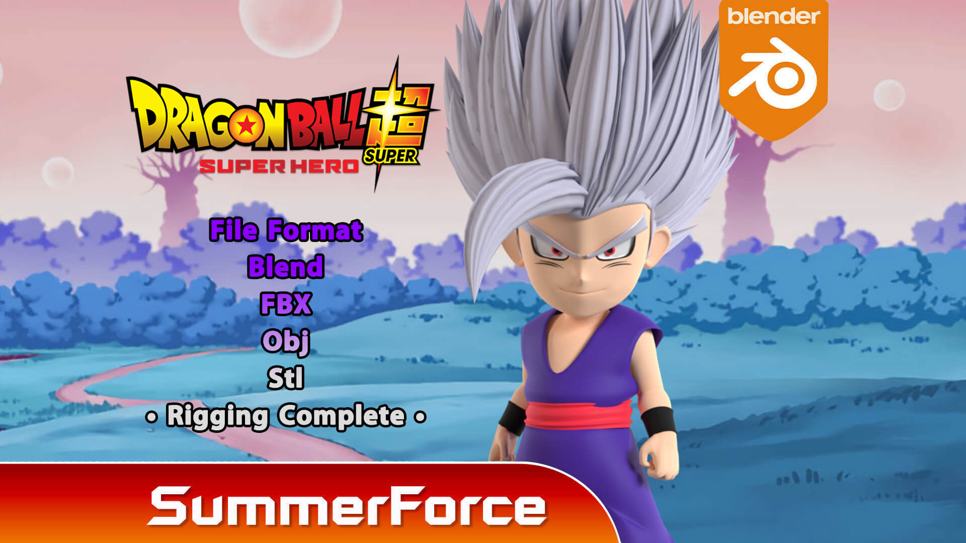 Gohan Beast SD - Dragonball Super 3D Model by Summerforce
