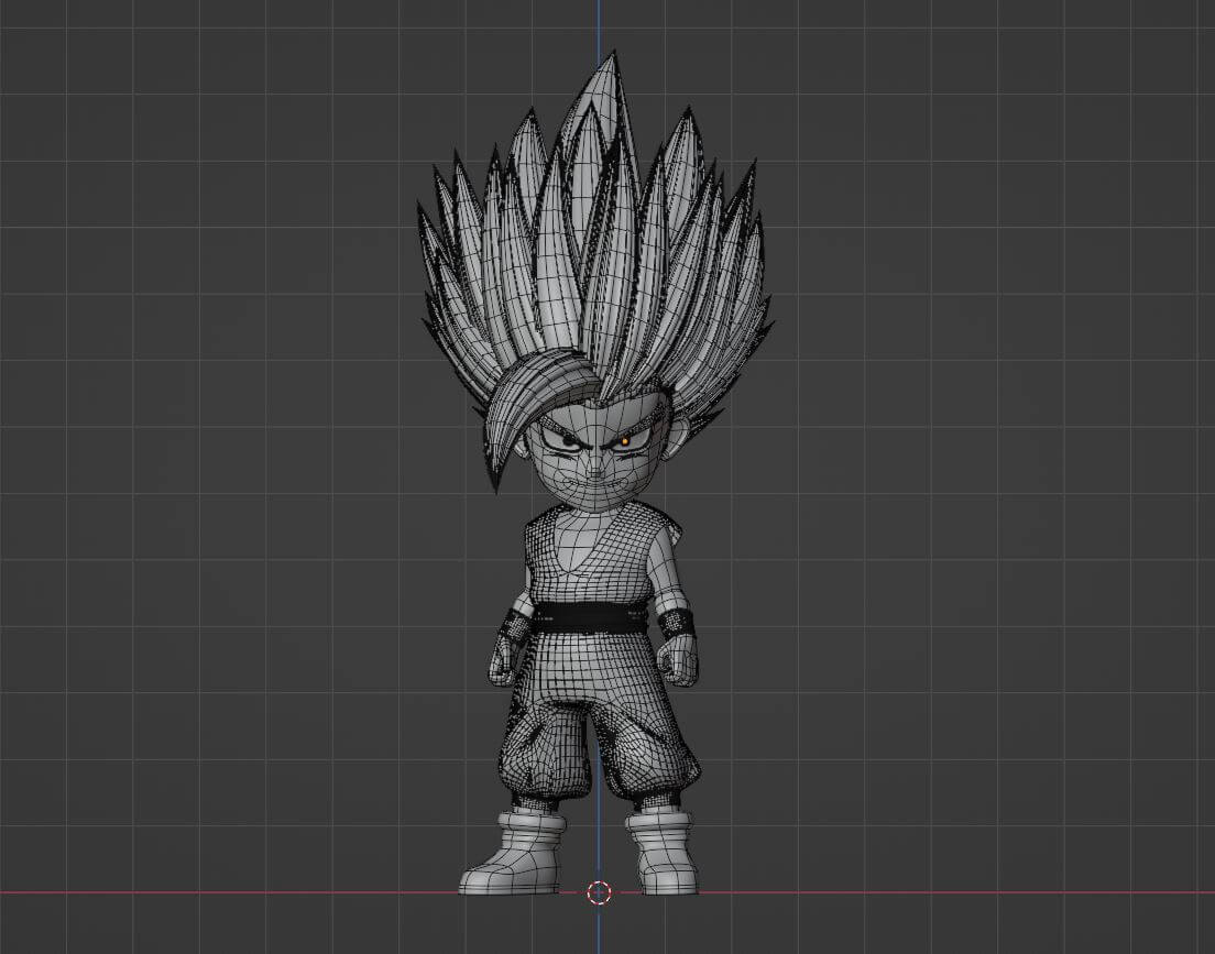 Gohan Beast SD - Dragonball Super 3D Model by Summerforce