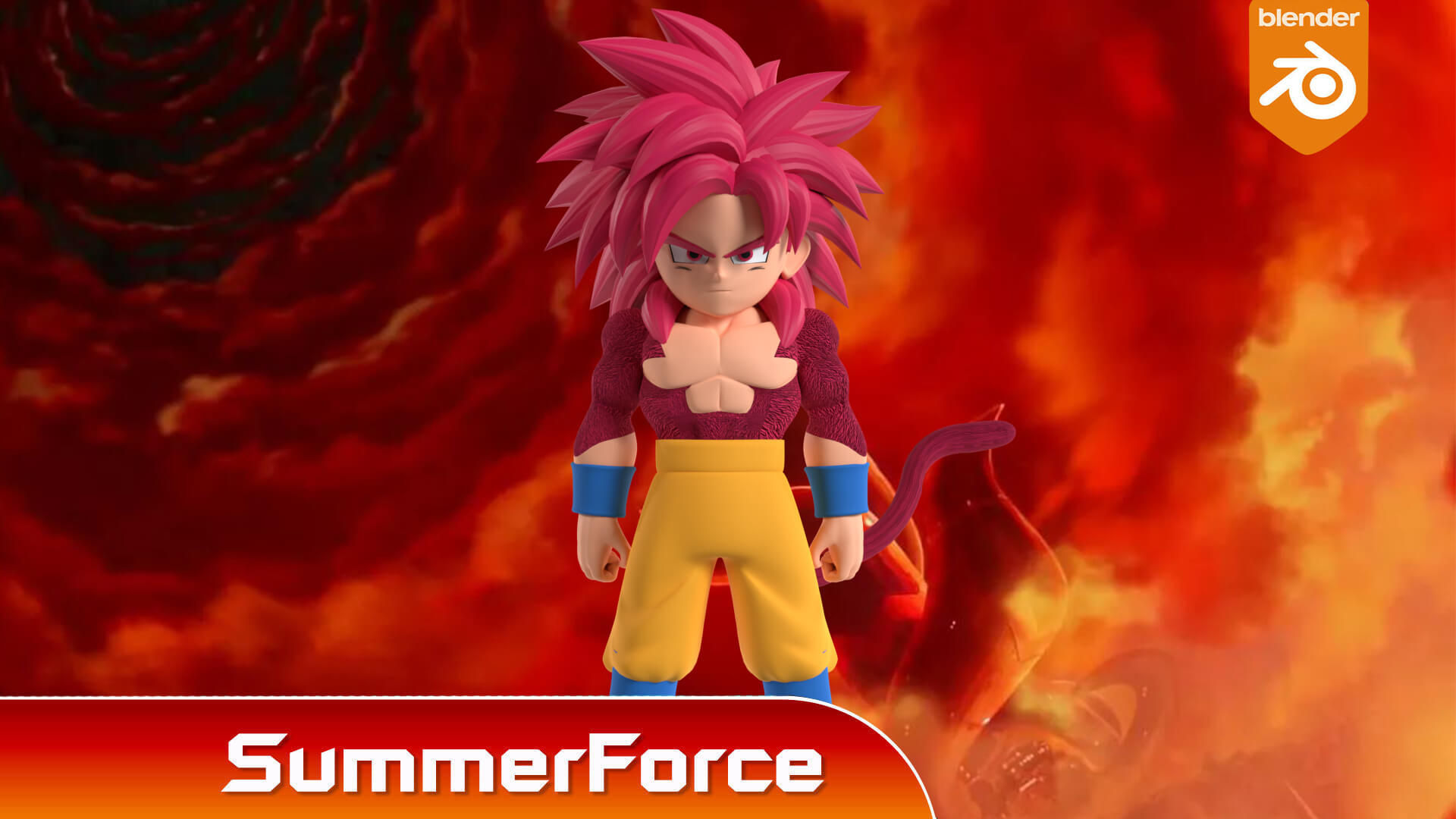 Goku mini Super Saiyan 4 - Dragonball Daima 3D Model by Summerforce