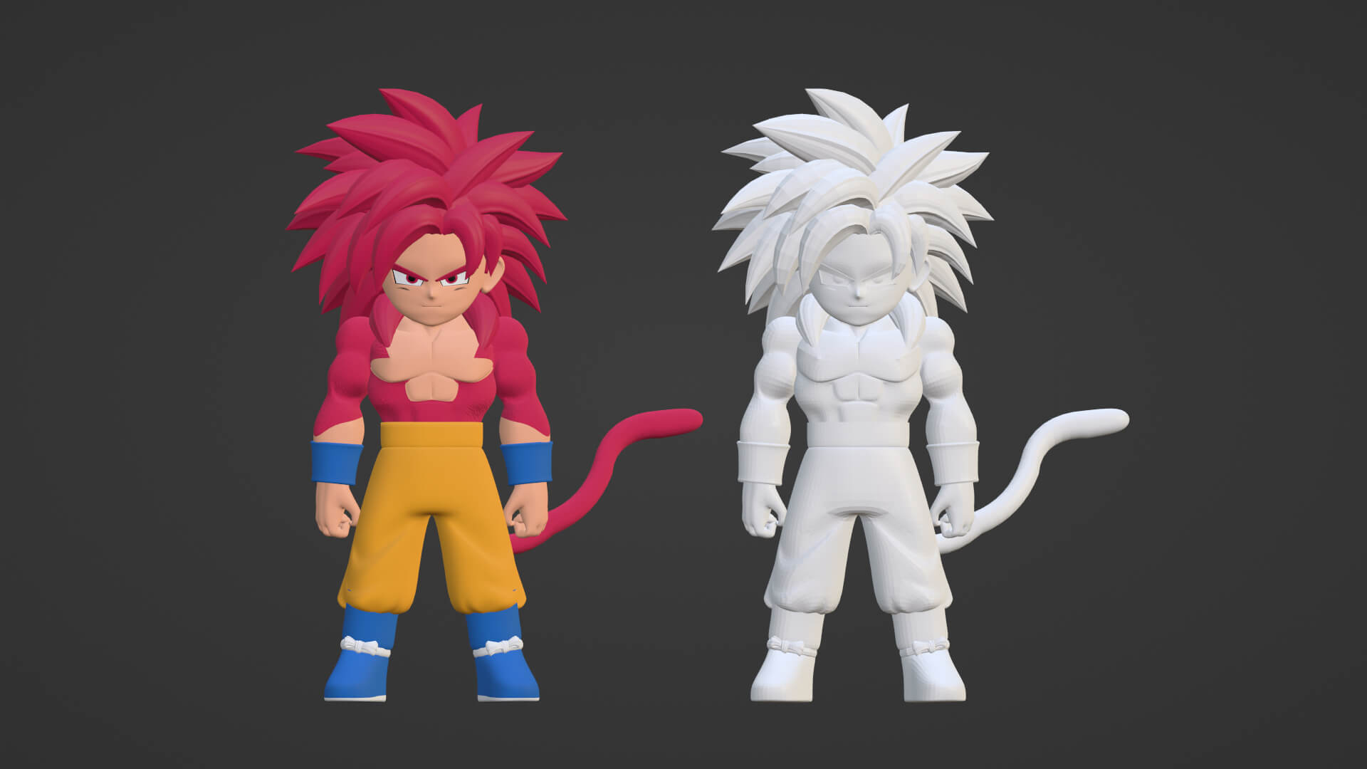 Goku mini Super Saiyan 4 - Dragonball Daima 3D Model by Summerforce