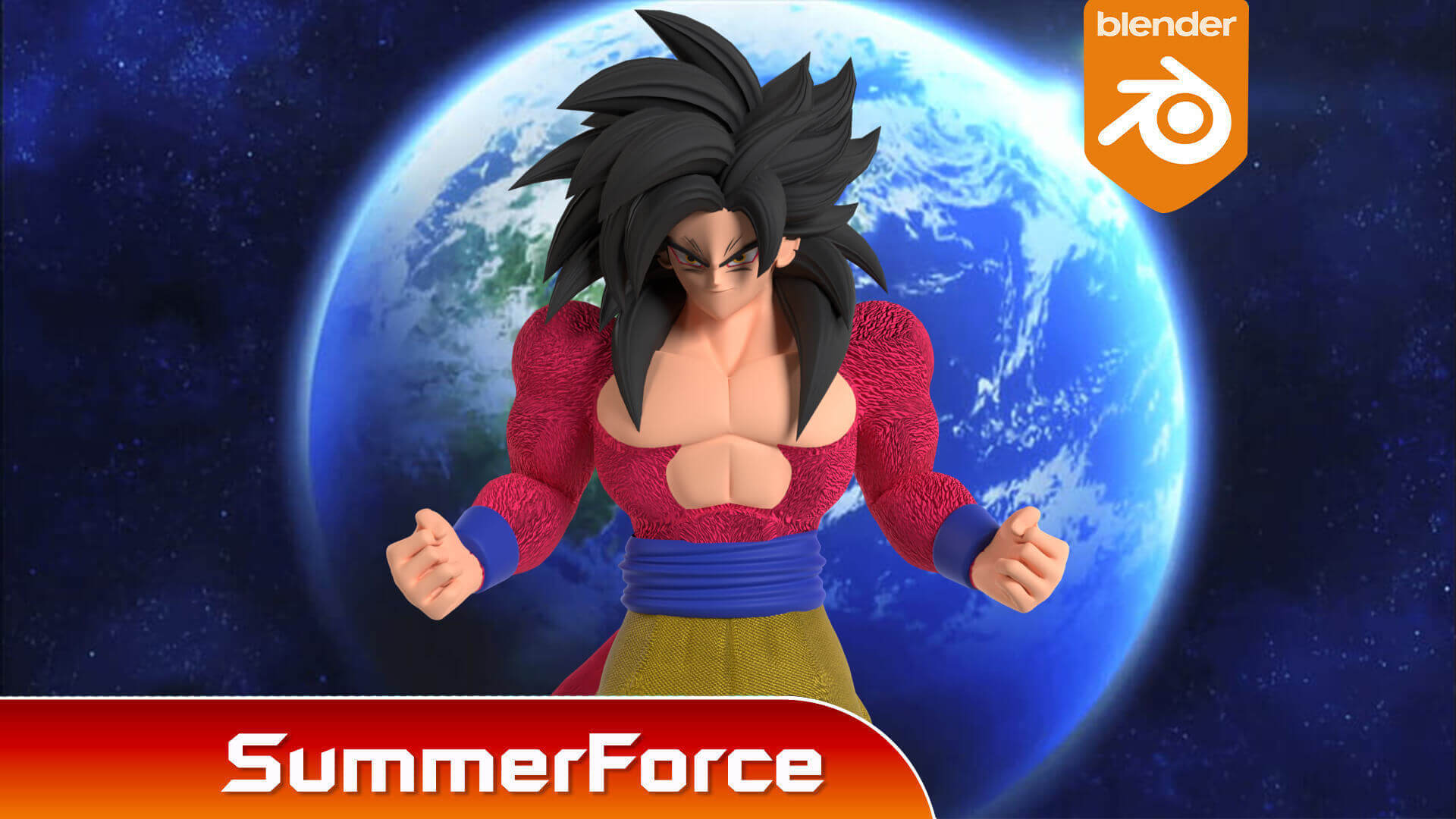 Goku Super Saiyan 4 - Dragonball GT 3D Model by Summerforce