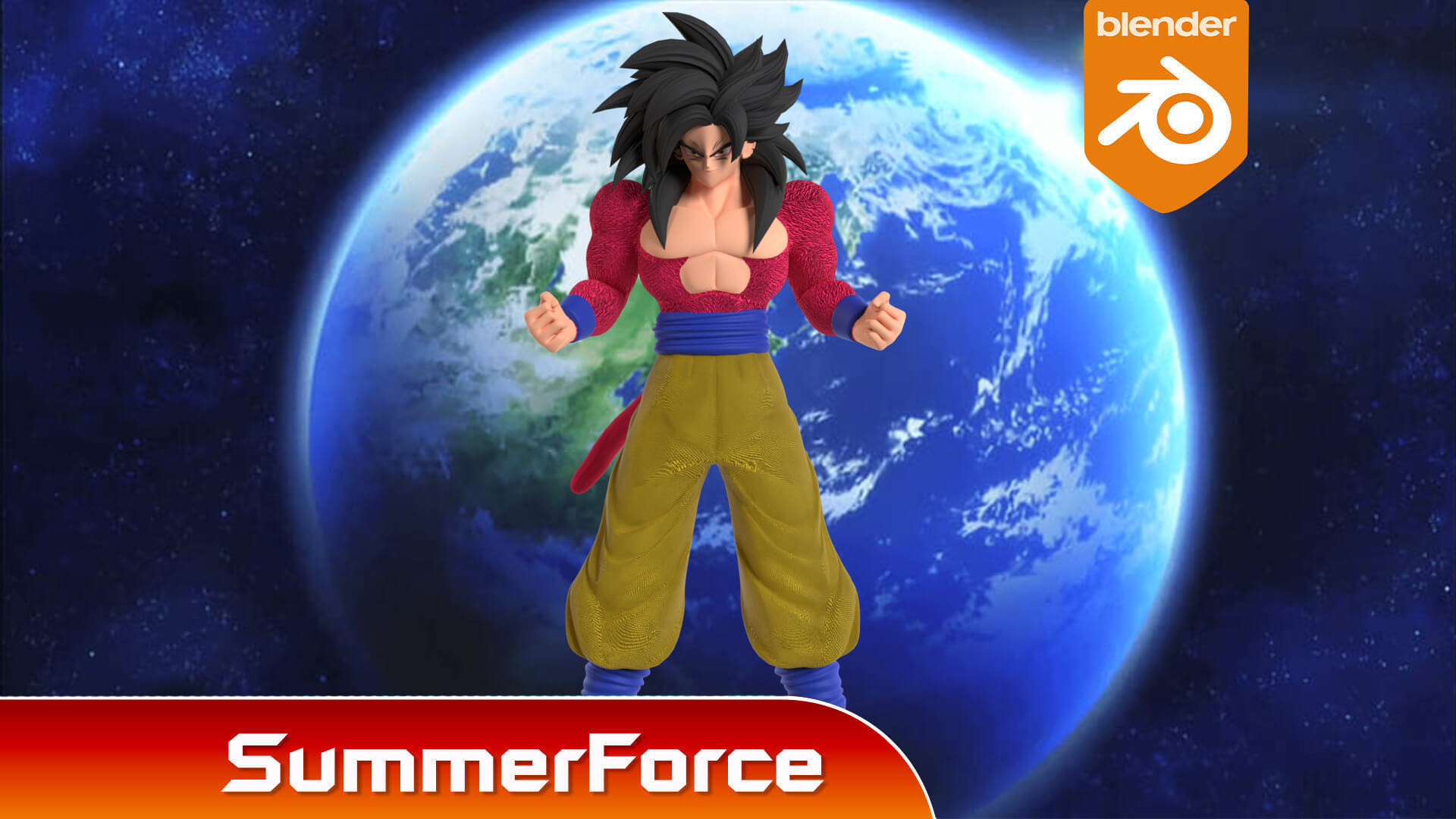 Goku Super Saiyan 4 - Dragonball GT 3D Model by Summerforce