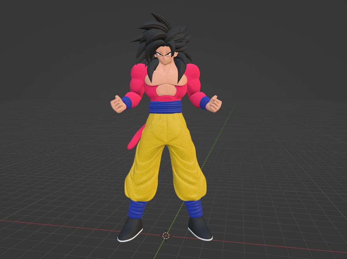 Goku Super Saiyan 4 - Dragonball GT 3D Model by Summerforce