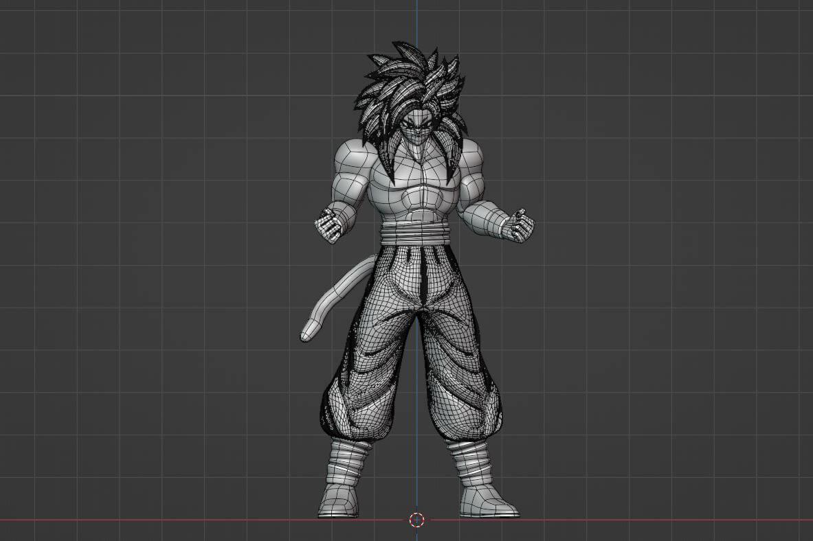 Goku Super Saiyan 4 - Dragonball GT 3D Model by Summerforce