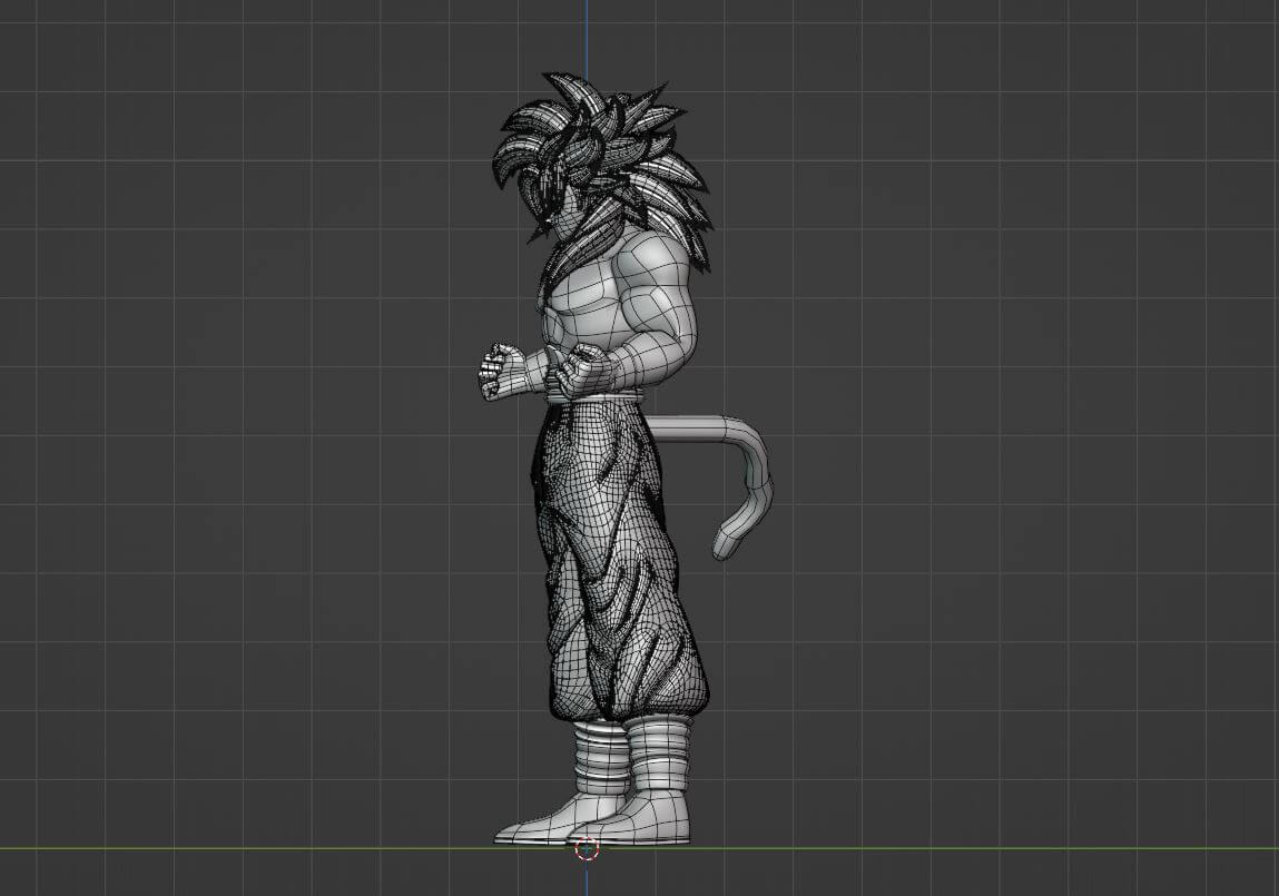 Goku Super Saiyan 4 - Dragonball GT 3D Model by Summerforce