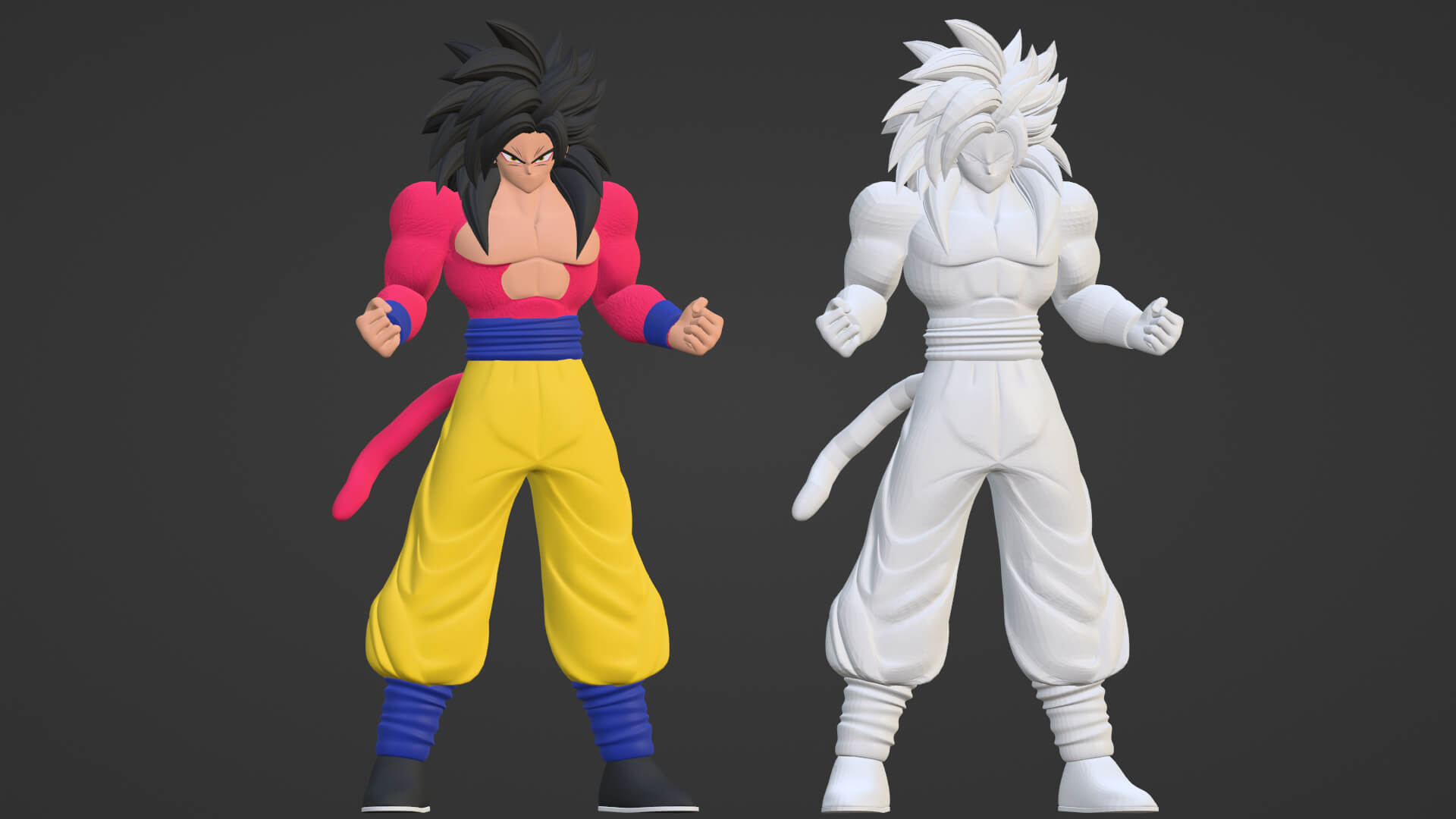 Goku Super Saiyan 4 - Dragonball GT 3D Model by Summerforce
