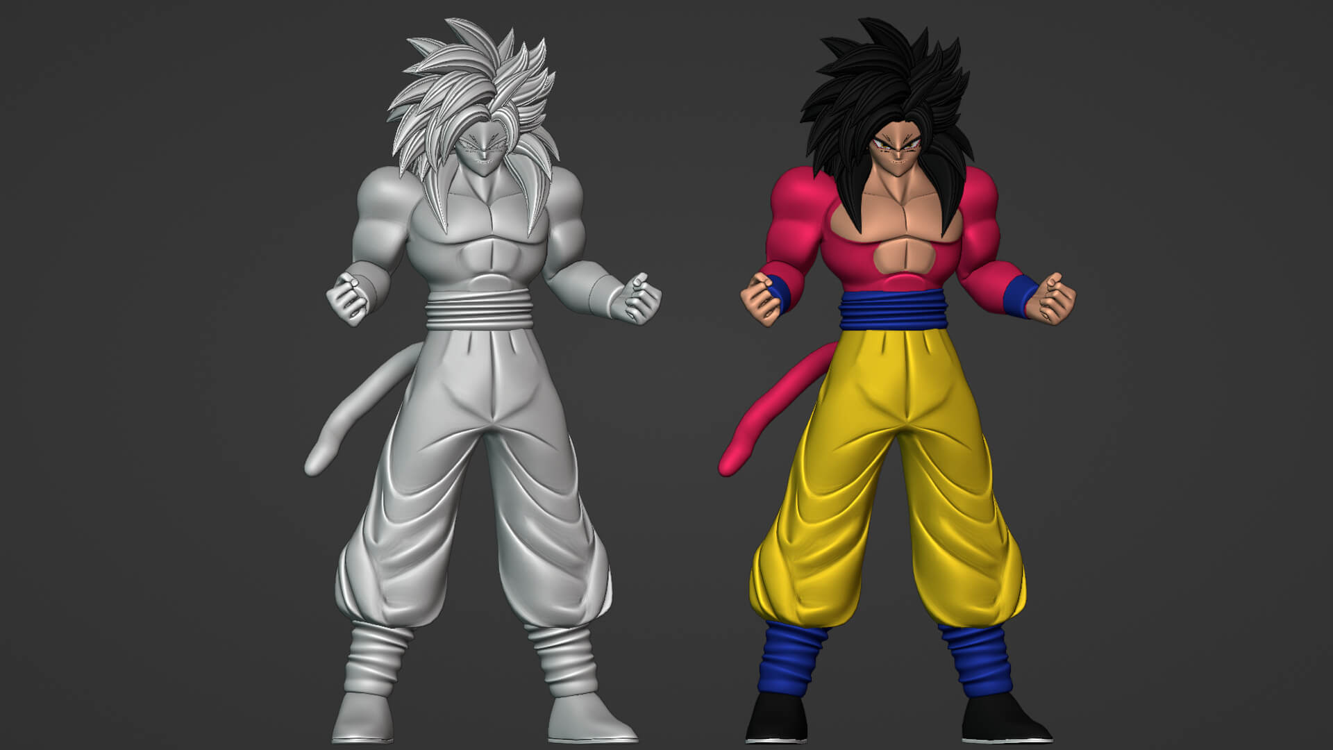 Goku Super Saiyan 4 - Dragonball GT 3D Model by Summerforce