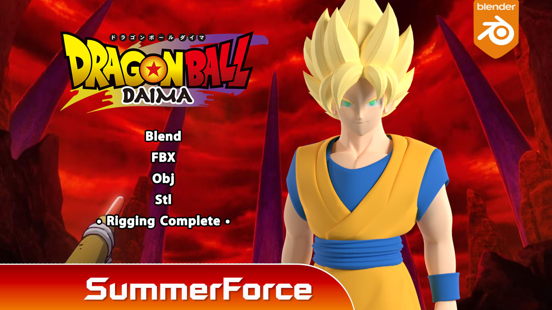 Goku Super Saiyan - Dragonball Daima 3D Model by Summerforce