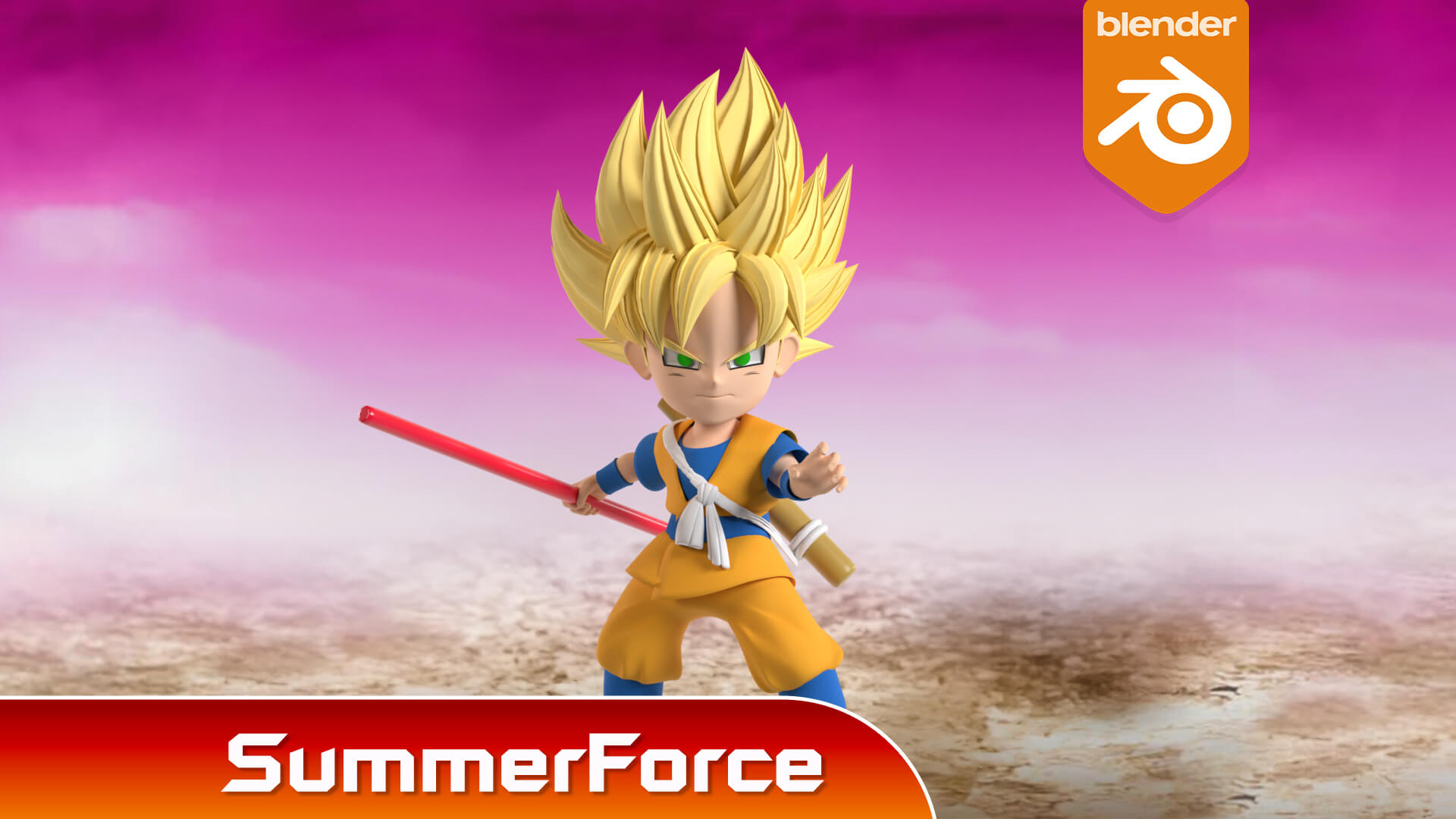 Goku Super Saiyan Mini - Dragonball Daima 3D Model by Summerforce