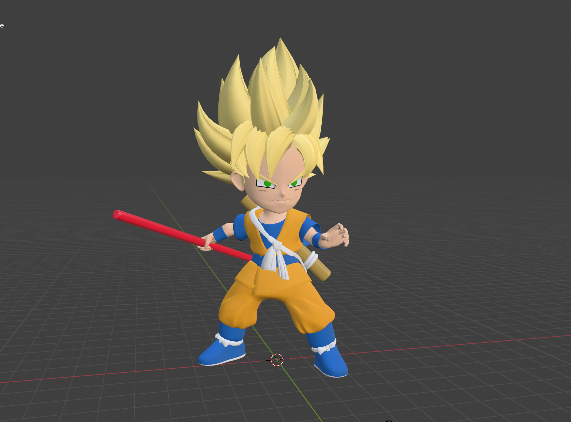 Goku Super Saiyan Mini - Dragonball Daima 3D Model by Summerforce