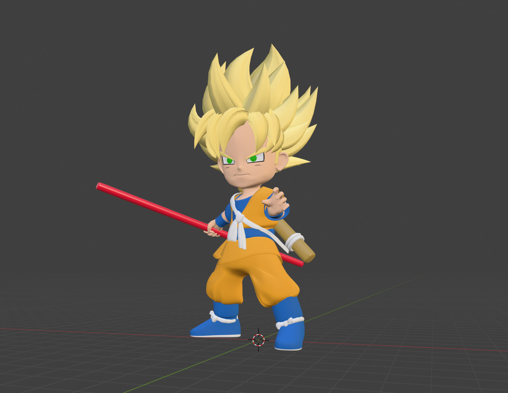 Goku Super Saiyan Mini - Dragonball Daima 3D Model by Summerforce