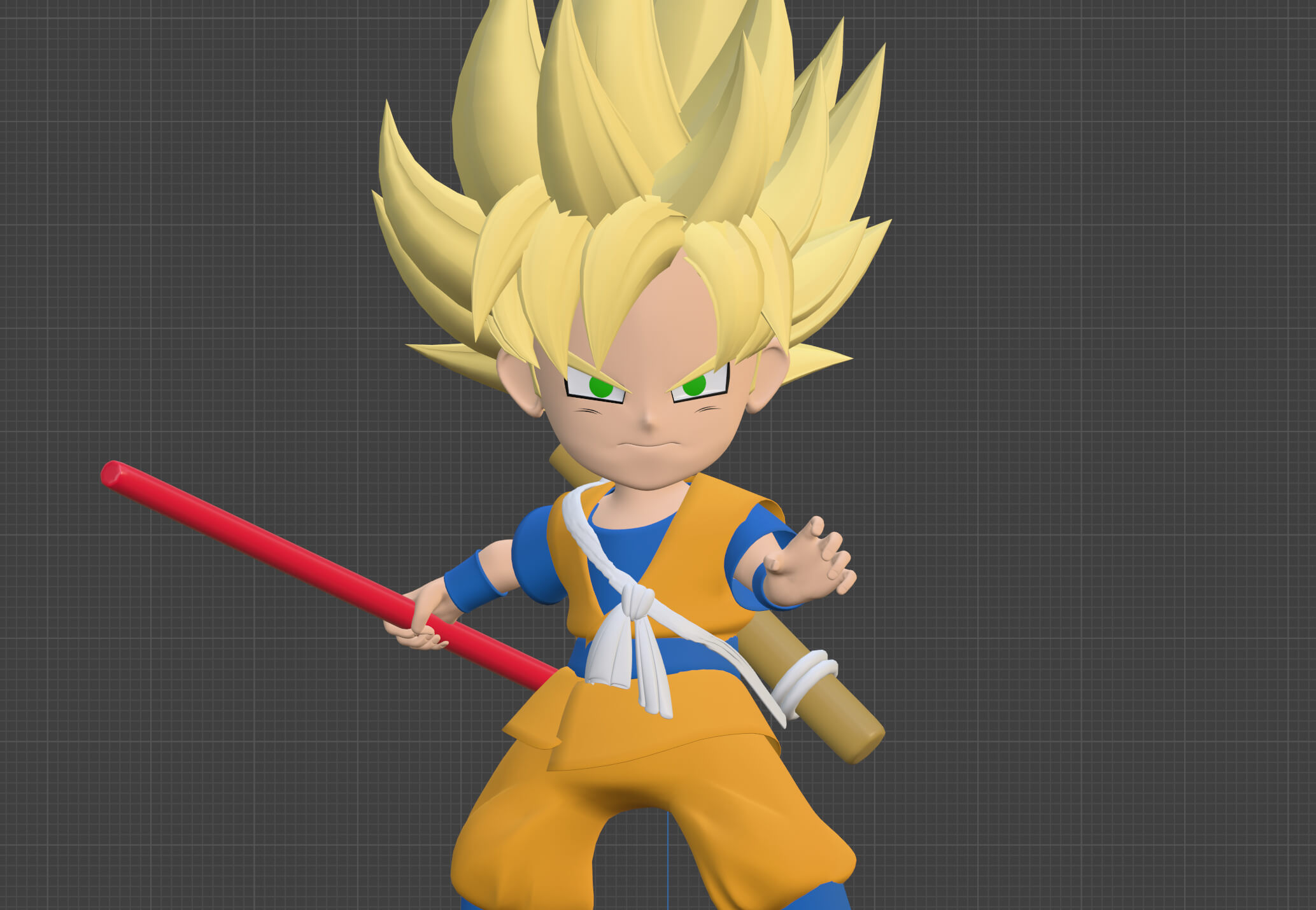 Goku Super Saiyan Mini - Dragonball Daima 3D Model by Summerforce
