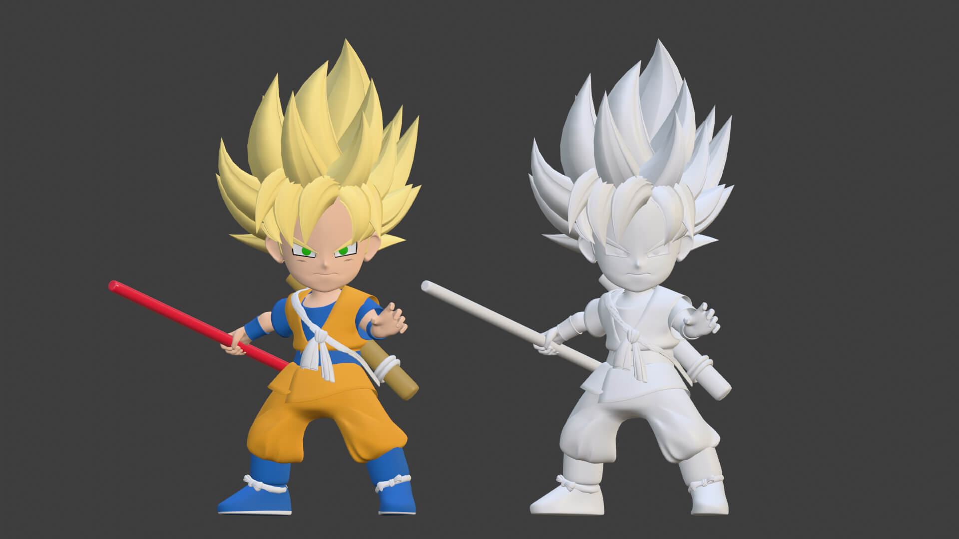 Goku Super Saiyan Mini - Dragonball Daima 3D Model by Summerforce
