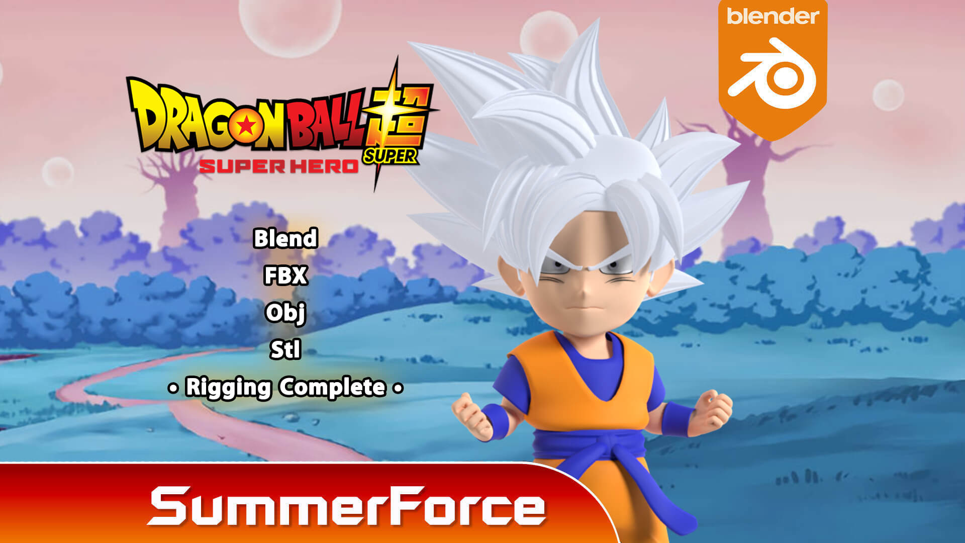 Goku Ultra Instinct SD - Dragonball Super 3D Model by Summerforce