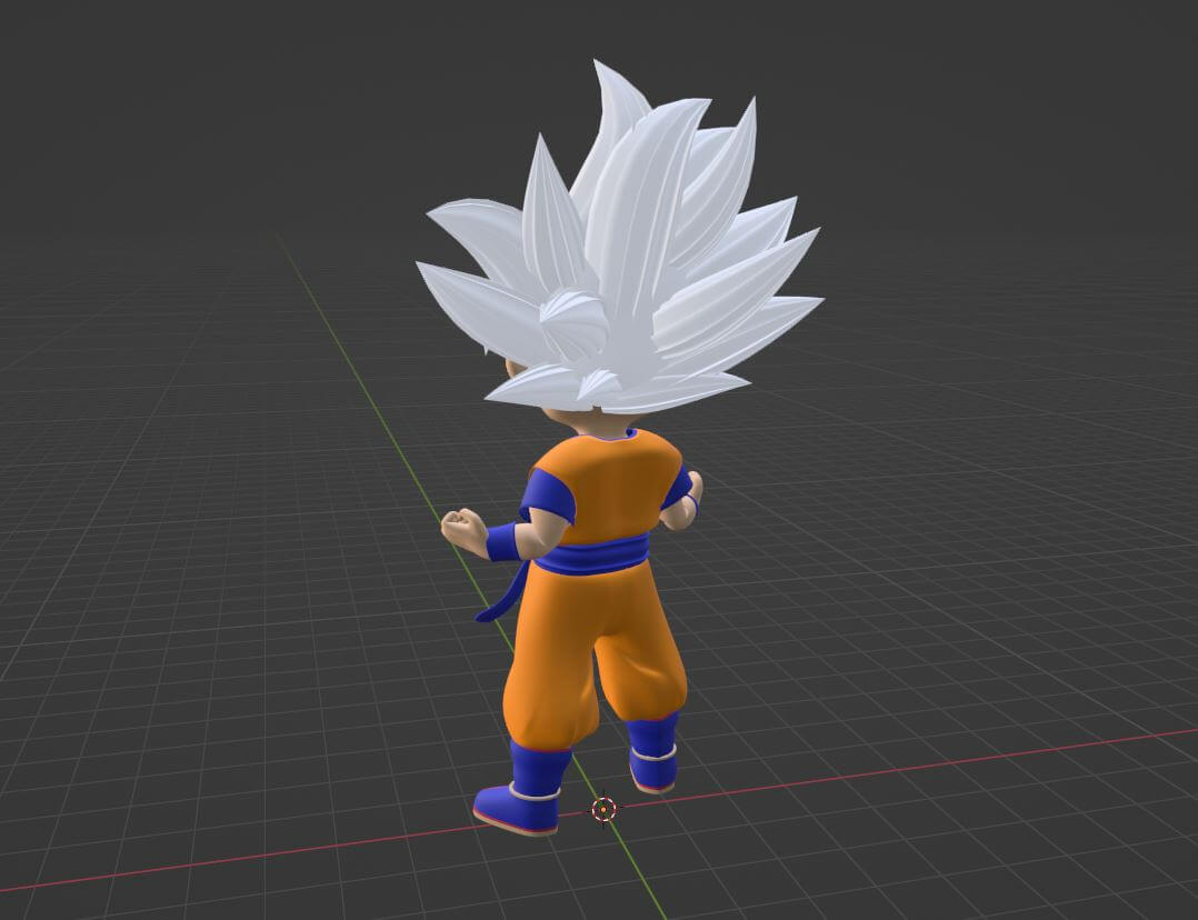 Goku Ultra Instinct SD - Dragonball Super 3D Model by Summerforce