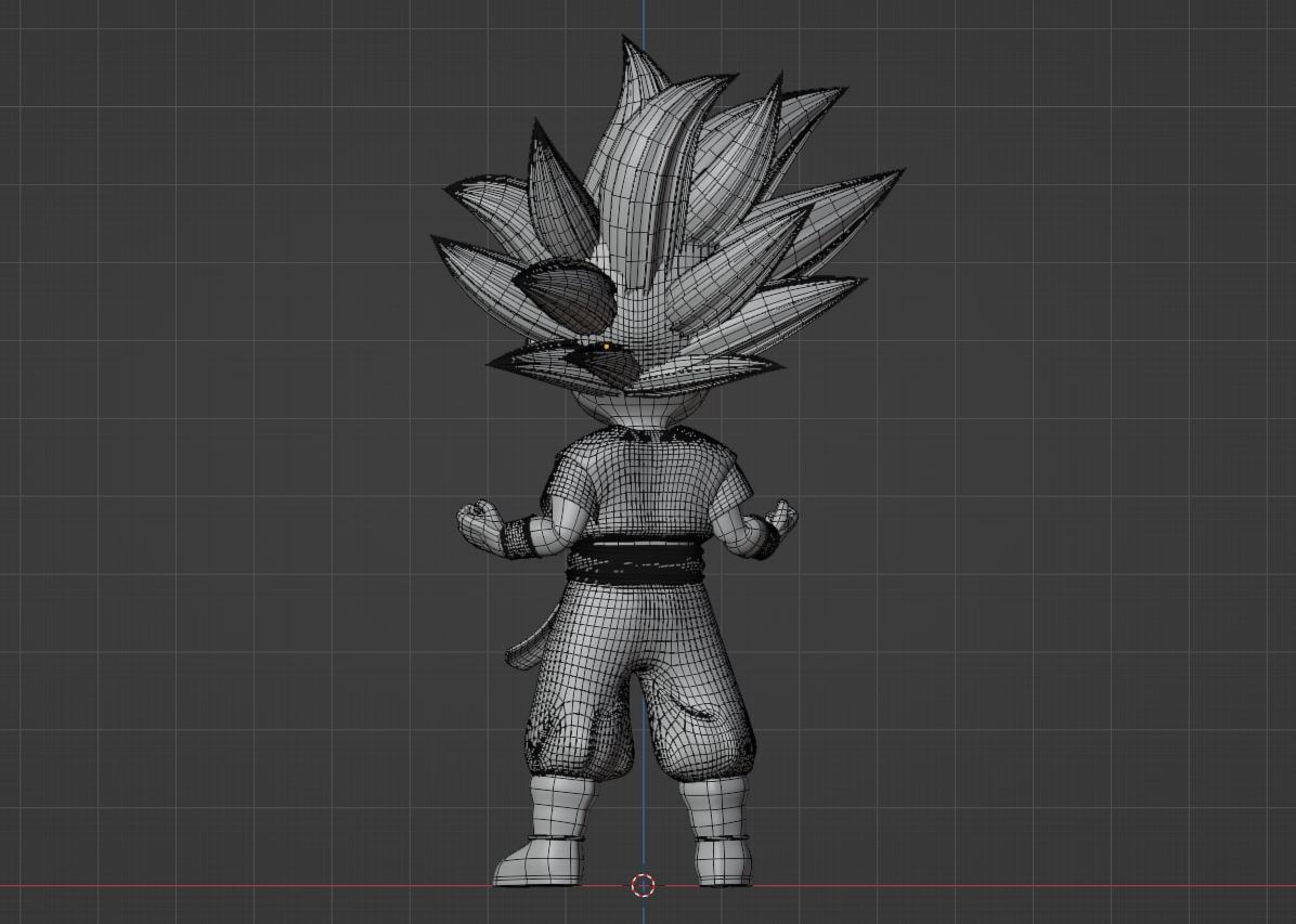 Goku Ultra Instinct SD - Dragonball Super 3D Model by Summerforce