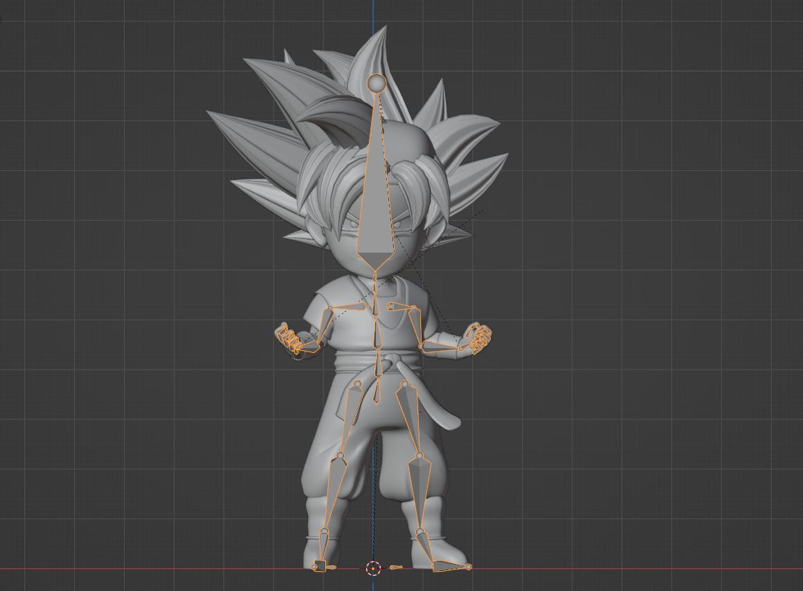 Goku Ultra Instinct SD - Dragonball Super 3D Model by Summerforce