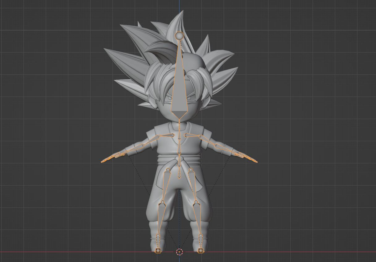 Goku Ultra Instinct SD - Dragonball Super 3D Model by Summerforce