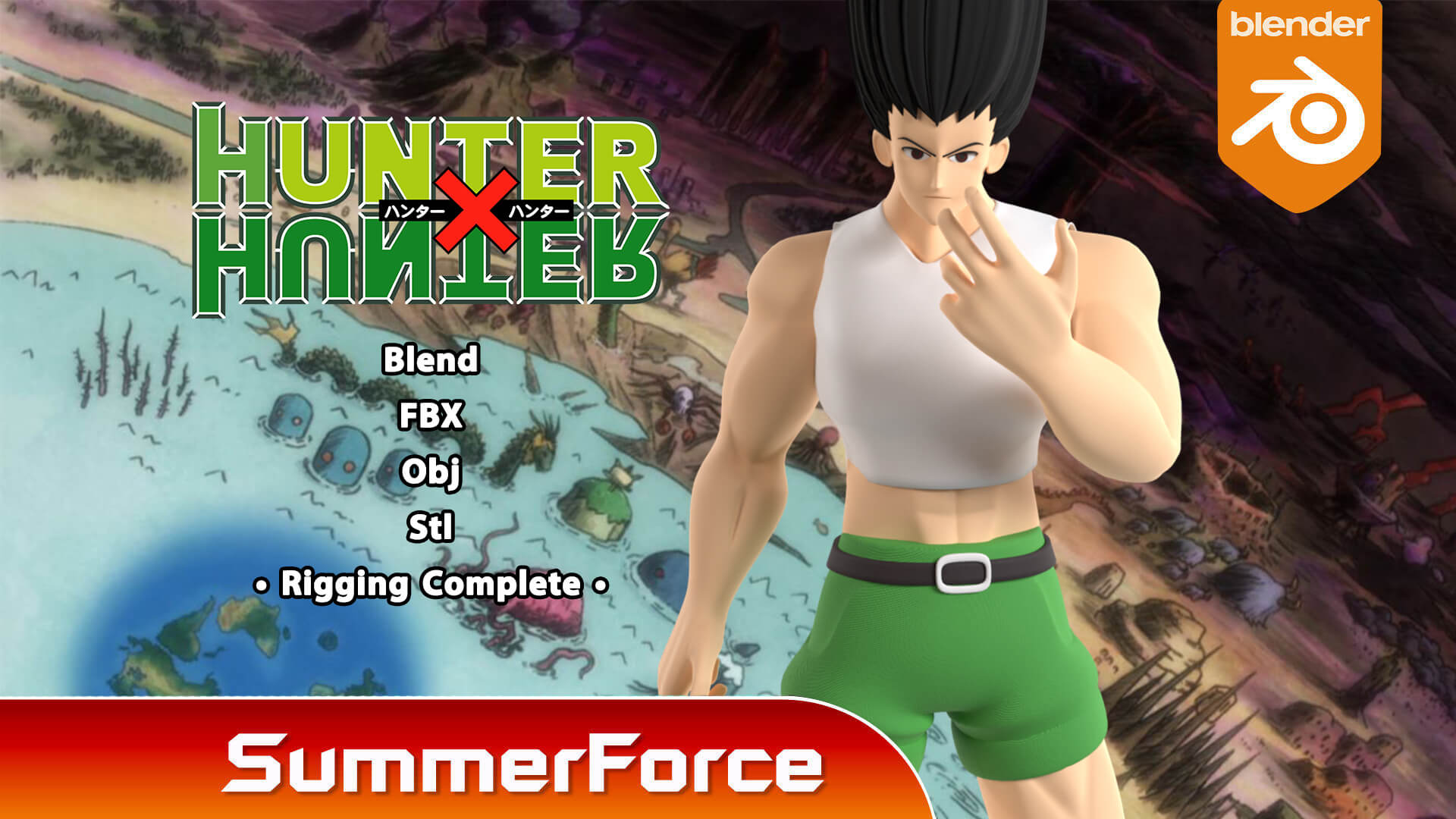 Gon Freecss - Hunter X Hunter 3D Model by Summerforce