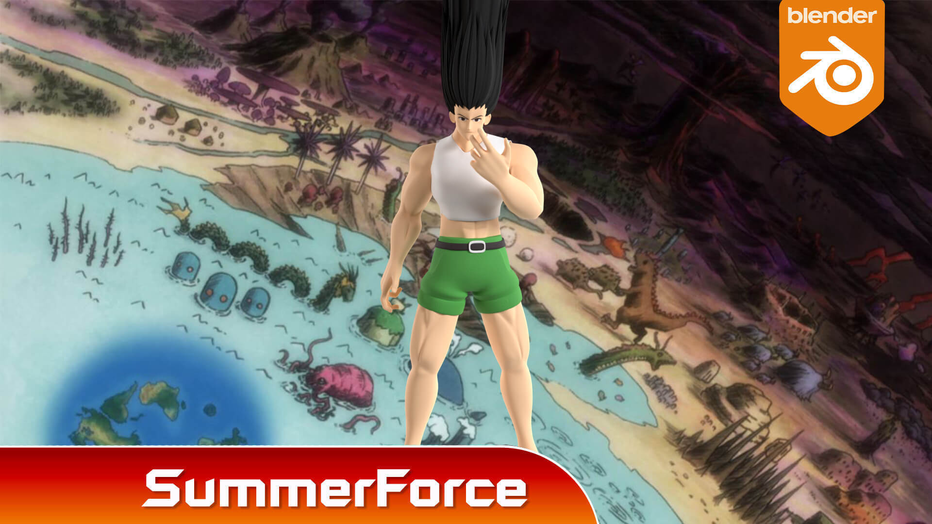 Gon Freecss - Hunter X Hunter 3D Model by Summerforce