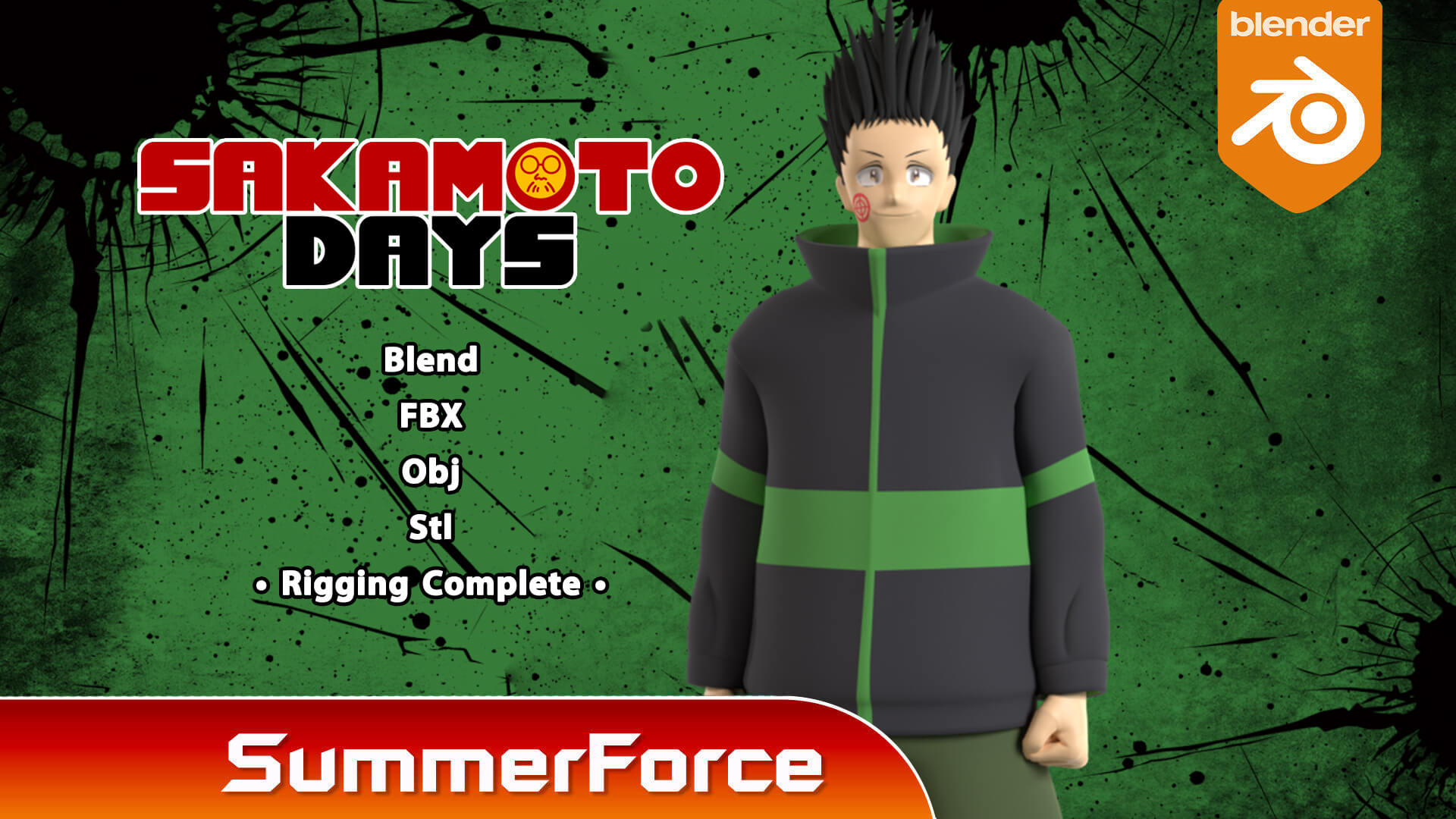 Heisuke Mashimo - Sakamoto Days 3D Model by Summerforce