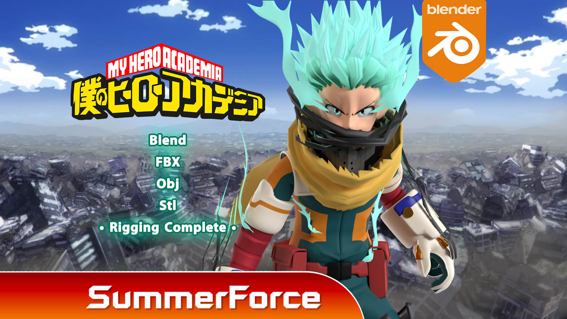 Izuku Midoriya - Deku - My Hero Academia 3D Model by Summerforce