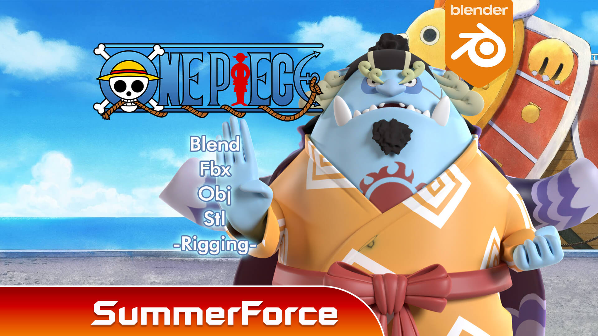 Jinbe Wcf - One Piece 3D Model by Summerforce