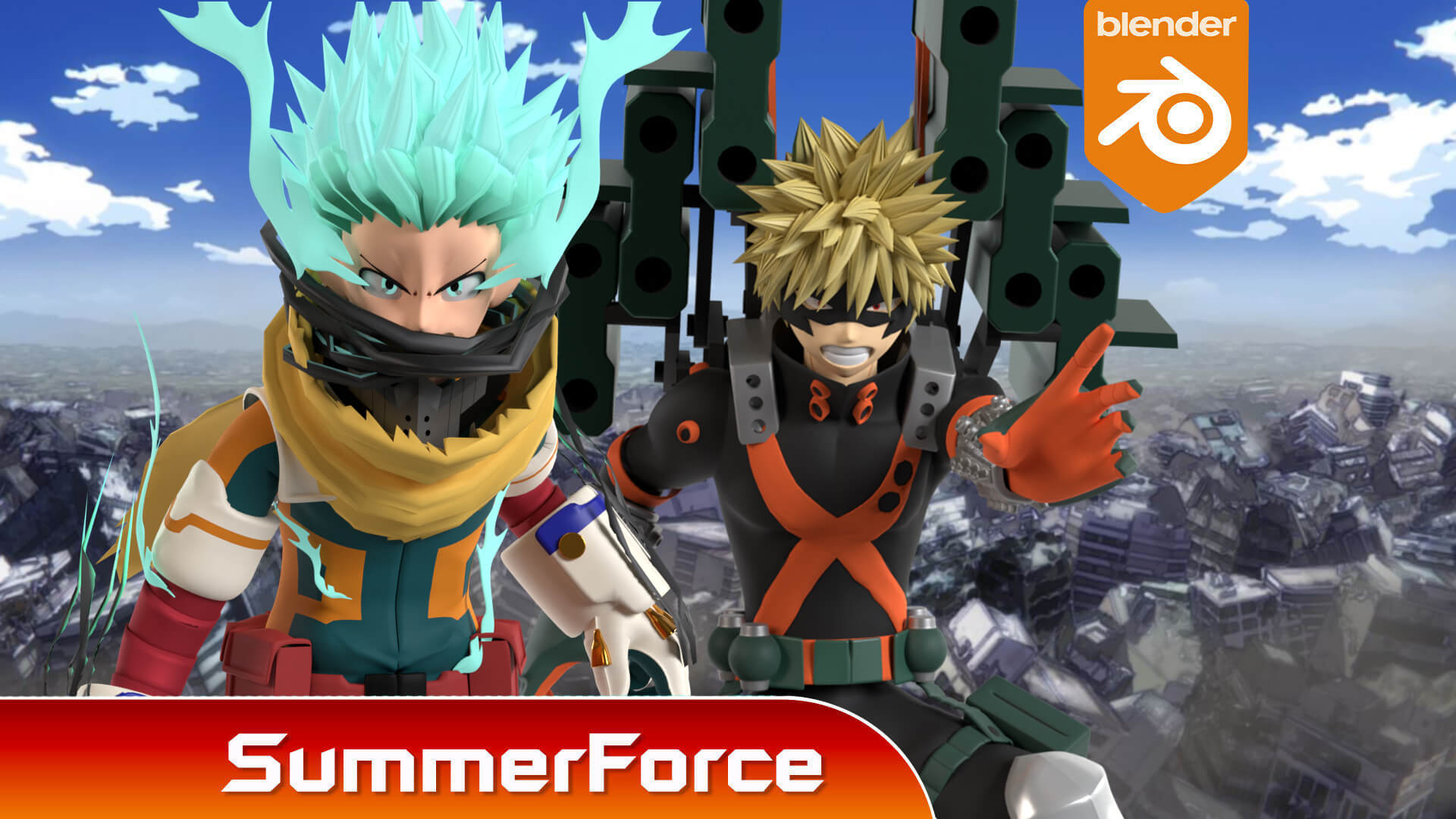 Katsuki Bakugo Strafe Panzer - My Hero Academia 3D Model by Summerforce