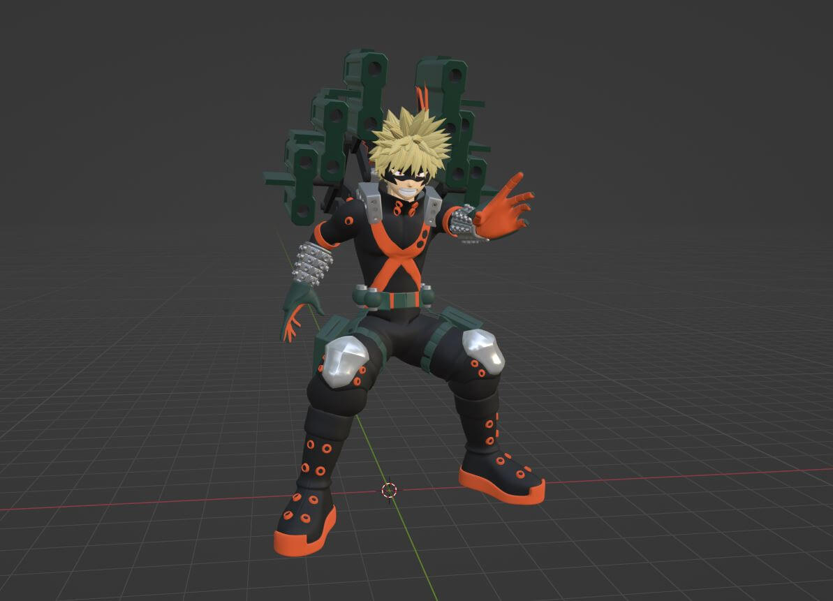 Katsuki Bakugo Strafe Panzer - My Hero Academia 3D Model by Summerforce