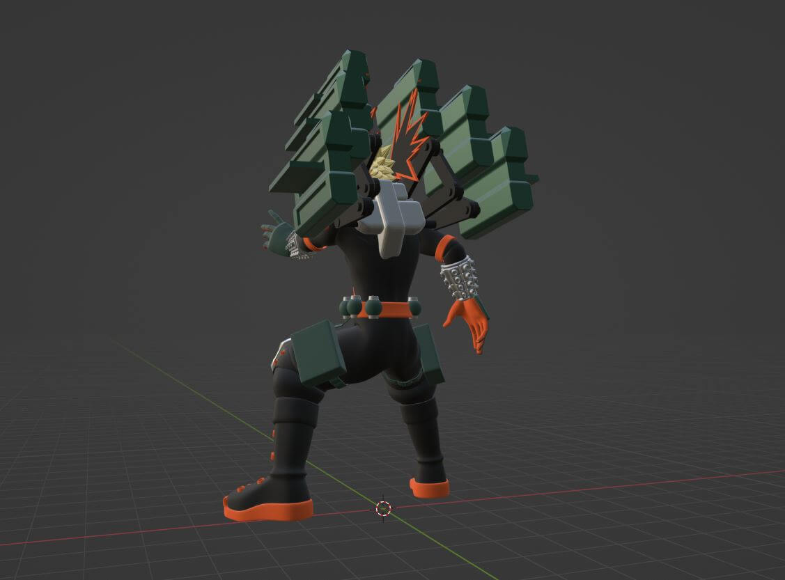 Katsuki Bakugo Strafe Panzer - My Hero Academia 3D Model by Summerforce