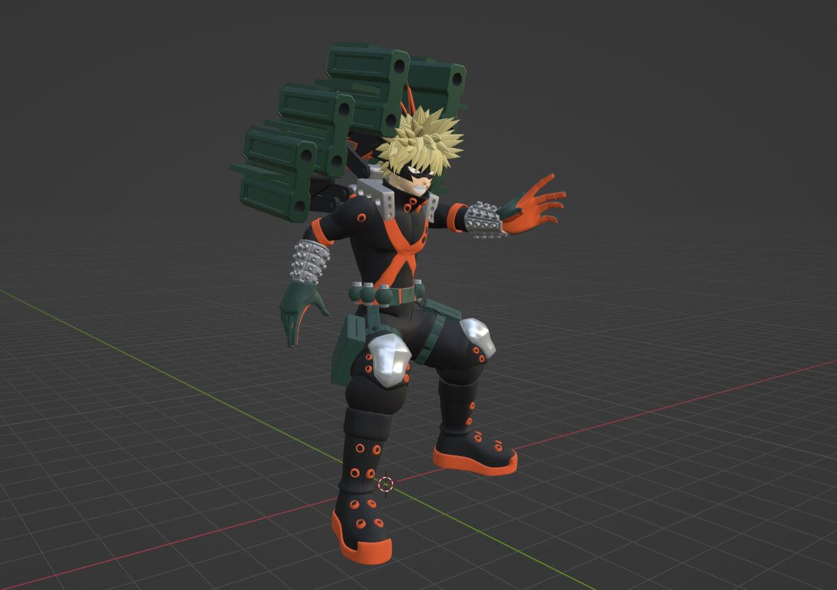 Katsuki Bakugo Strafe Panzer - My Hero Academia 3D Model by Summerforce