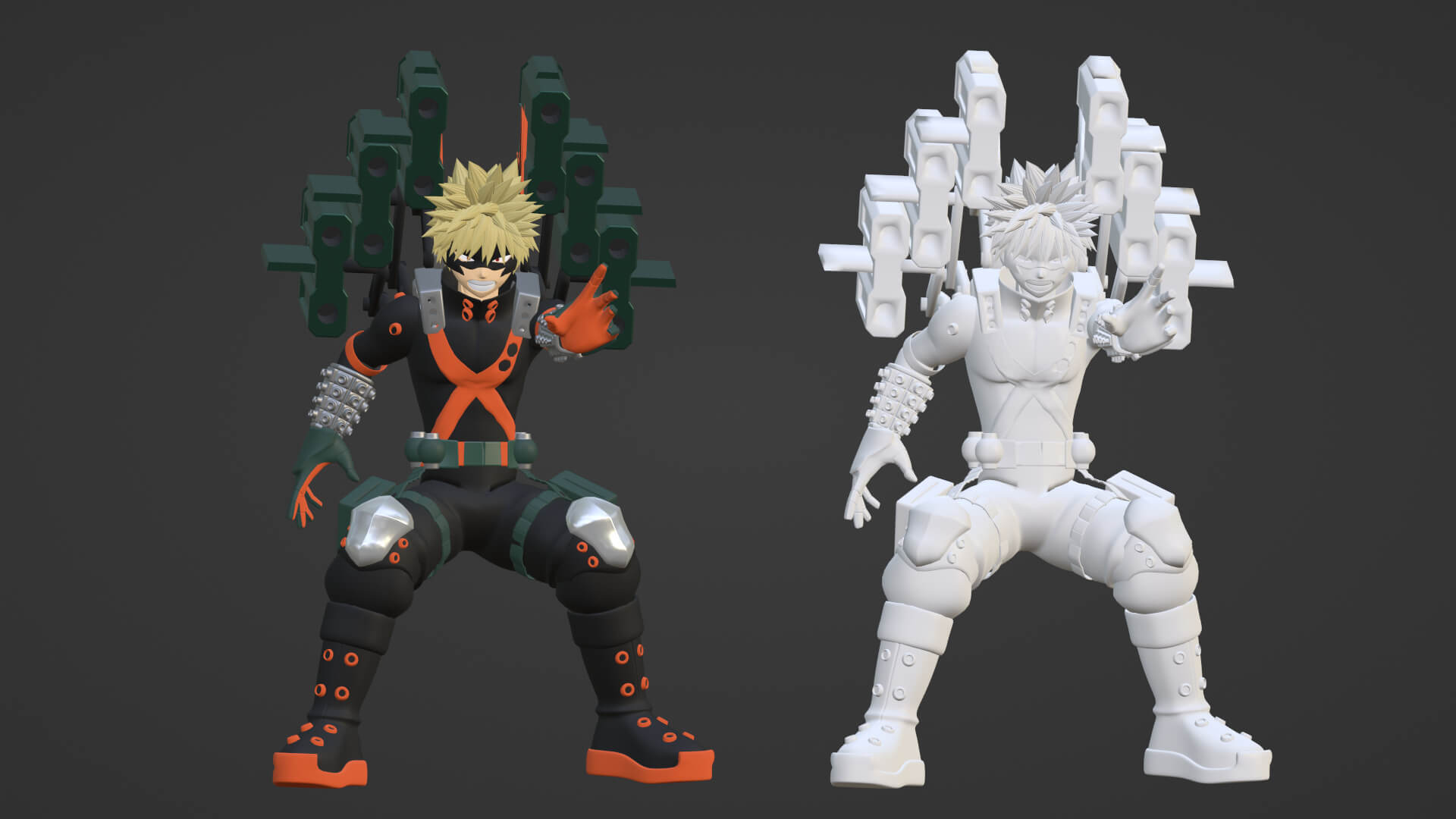 Katsuki Bakugo Strafe Panzer - My Hero Academia 3D Model by Summerforce