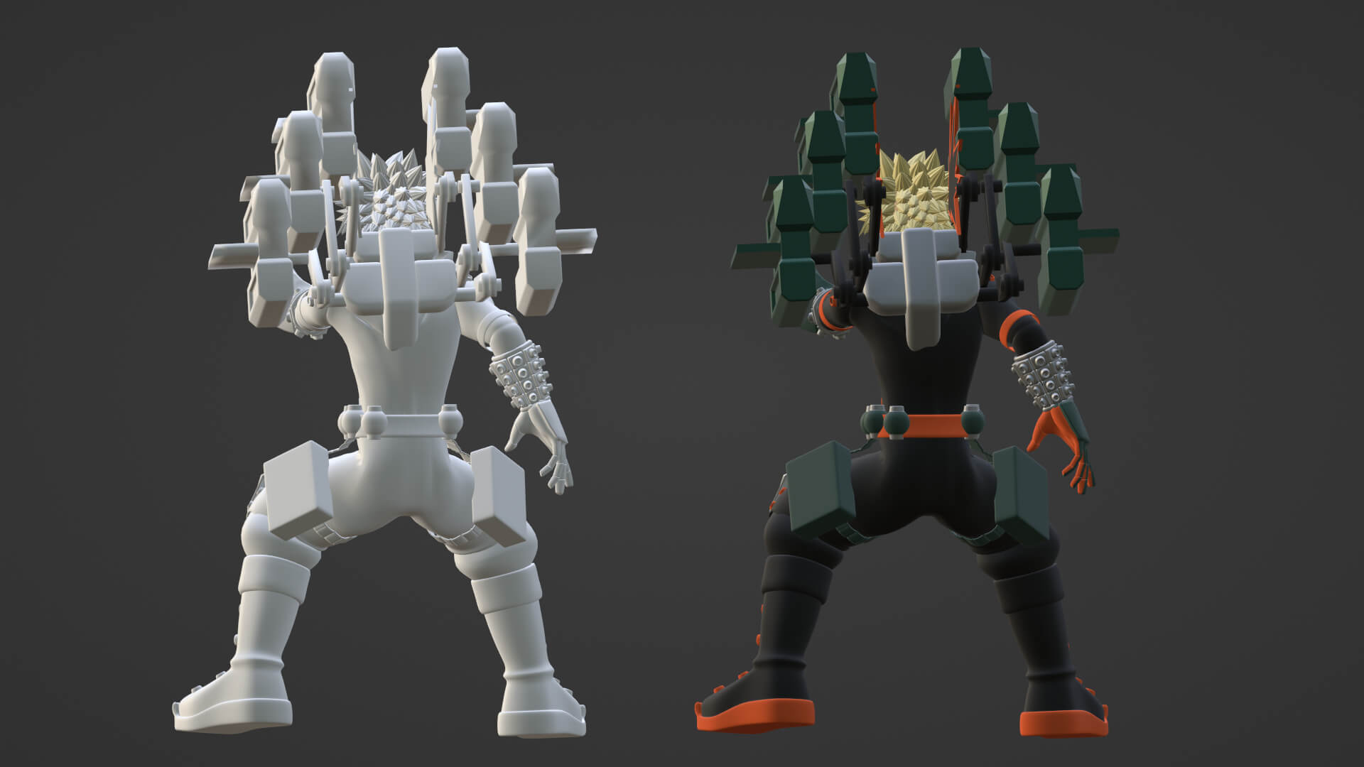 Katsuki Bakugo Strafe Panzer - My Hero Academia 3D Model by Summerforce