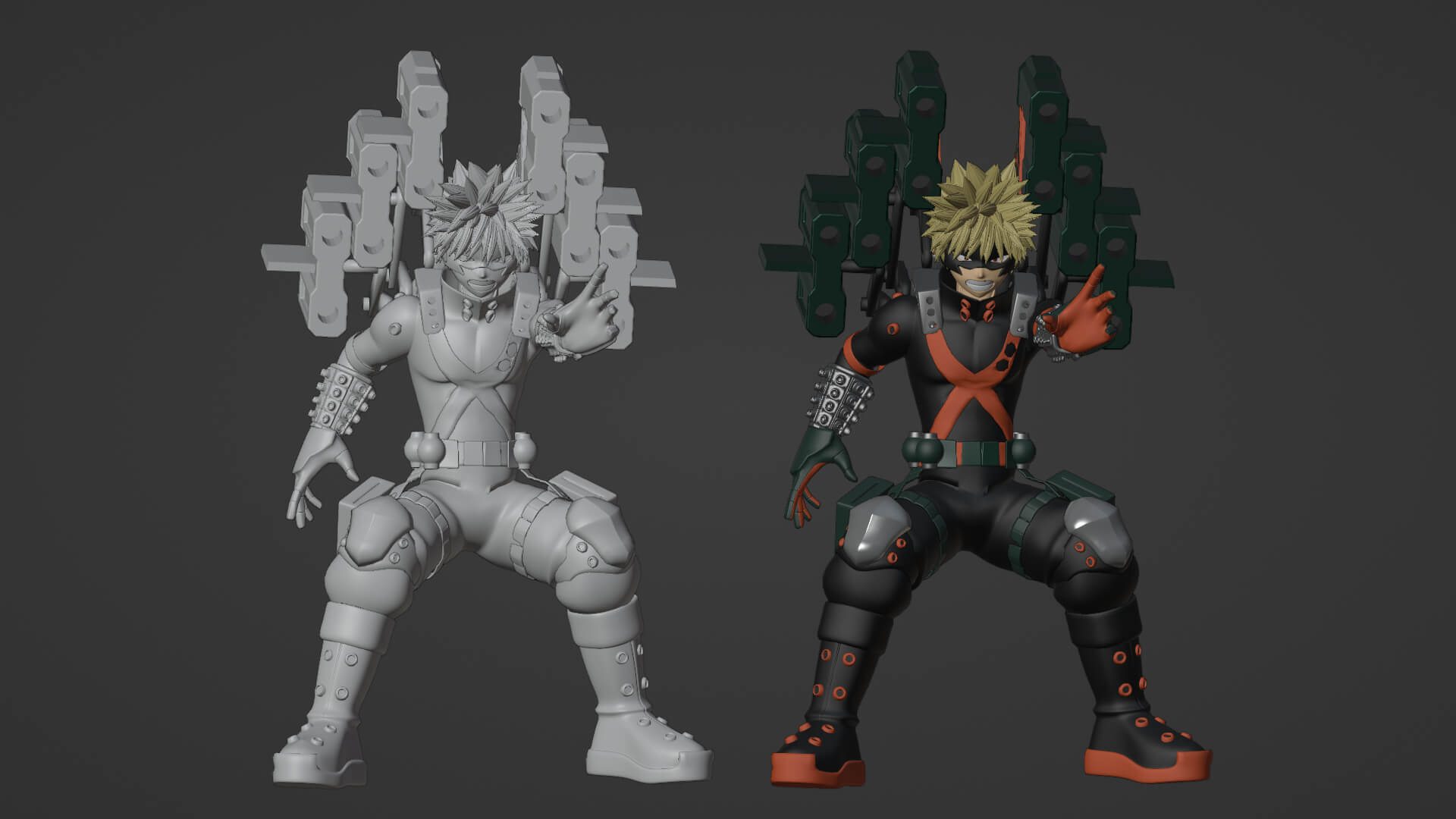 Katsuki Bakugo Strafe Panzer - My Hero Academia 3D Model by Summerforce