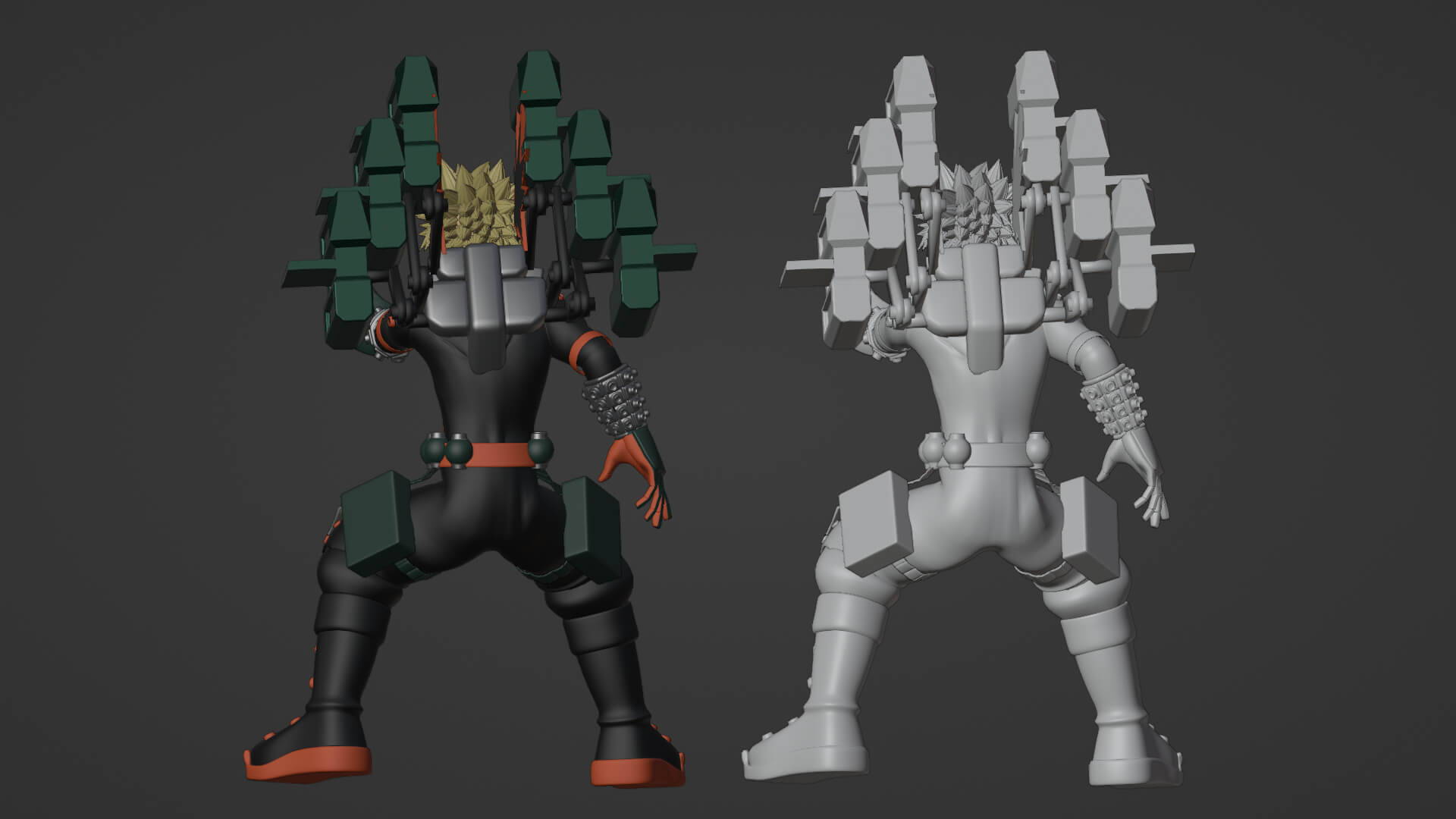 Katsuki Bakugo Strafe Panzer - My Hero Academia 3D Model by Summerforce