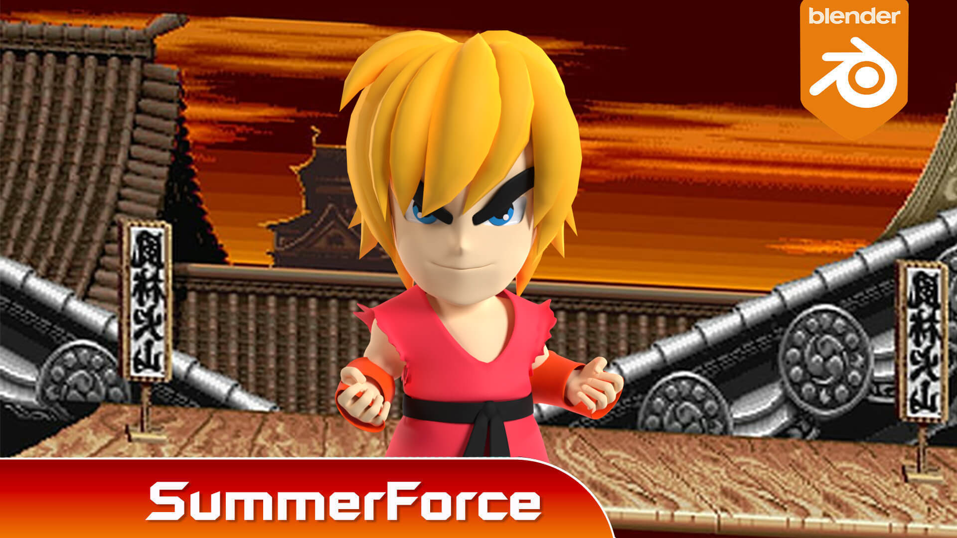 Ken Sd - Street Fighter 3D Model by Summerforce