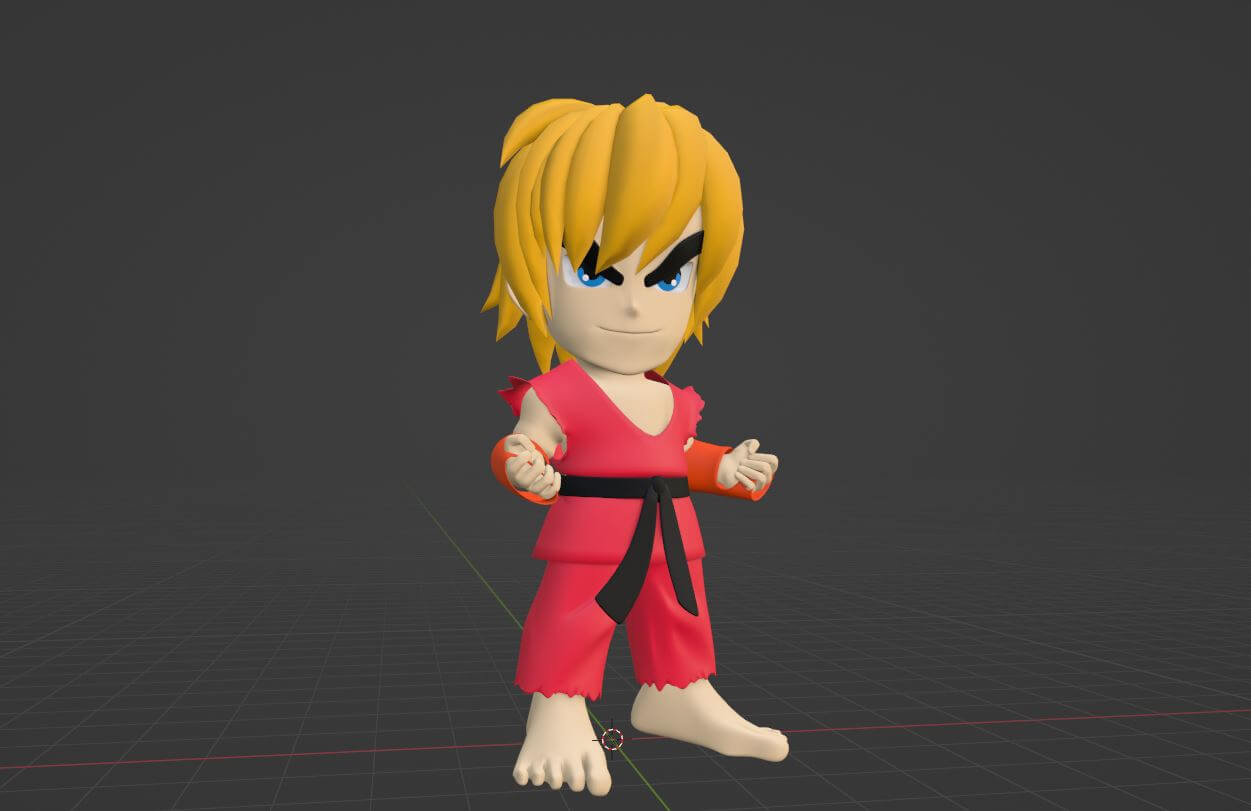 Ken Sd - Street Fighter 3D Model by Summerforce